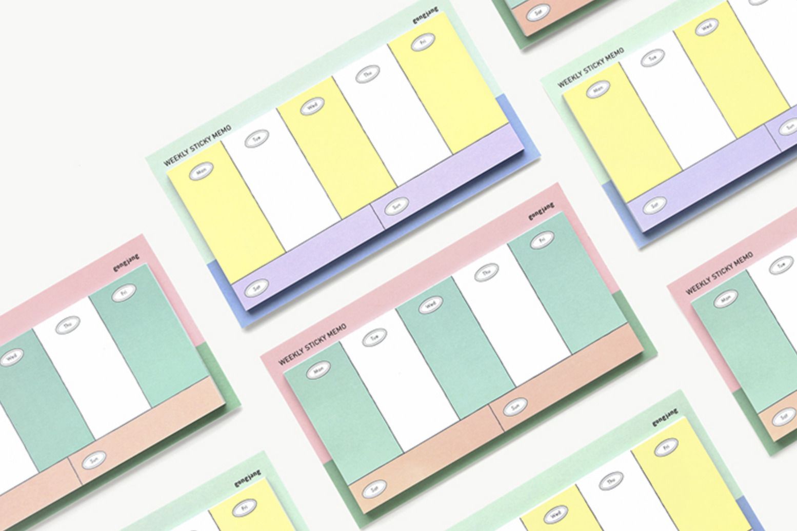 MochiThings: Gonjang Weekly Schedule Sticky Note