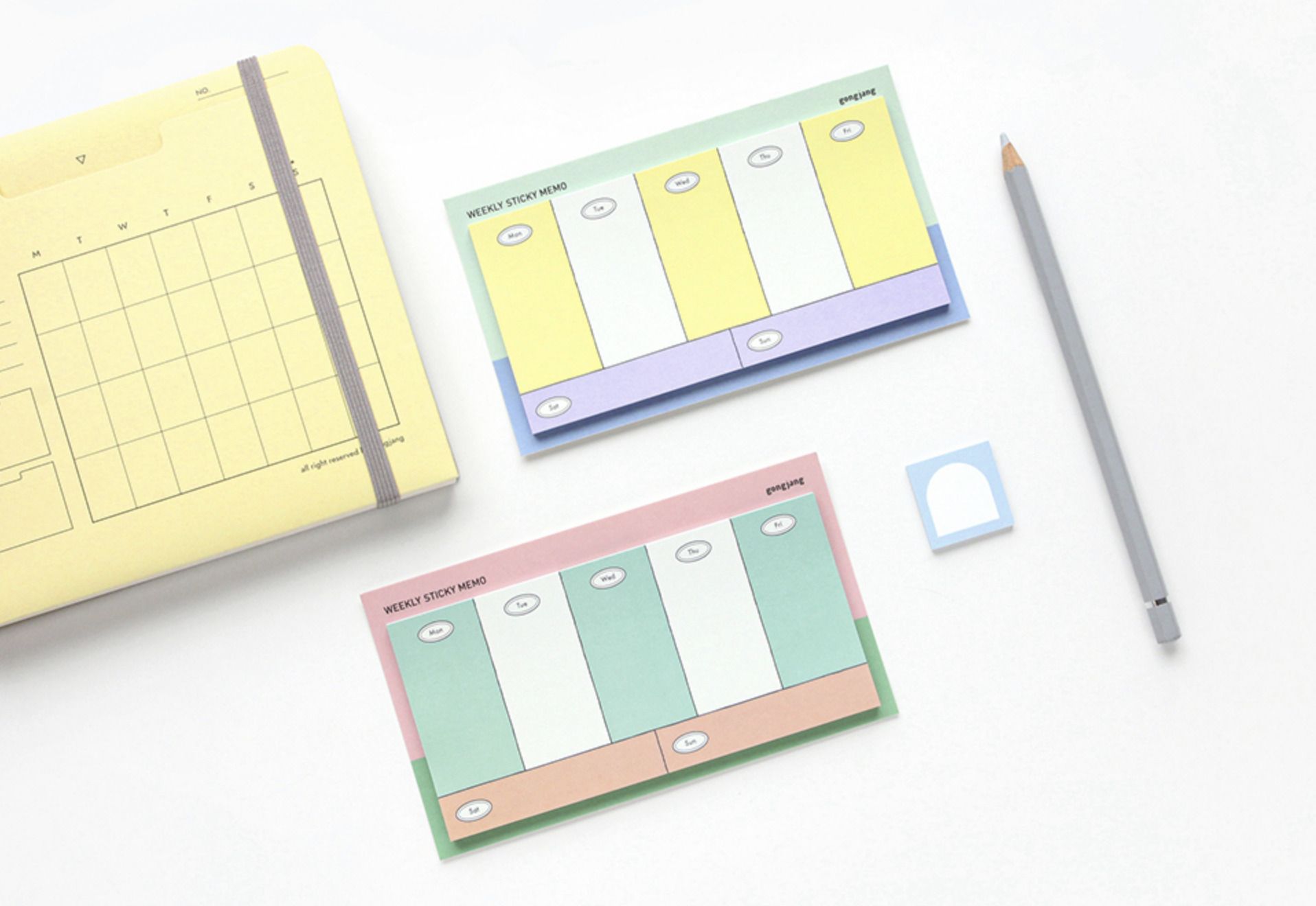 MochiThings: Gonjang Weekly Schedule Sticky Note