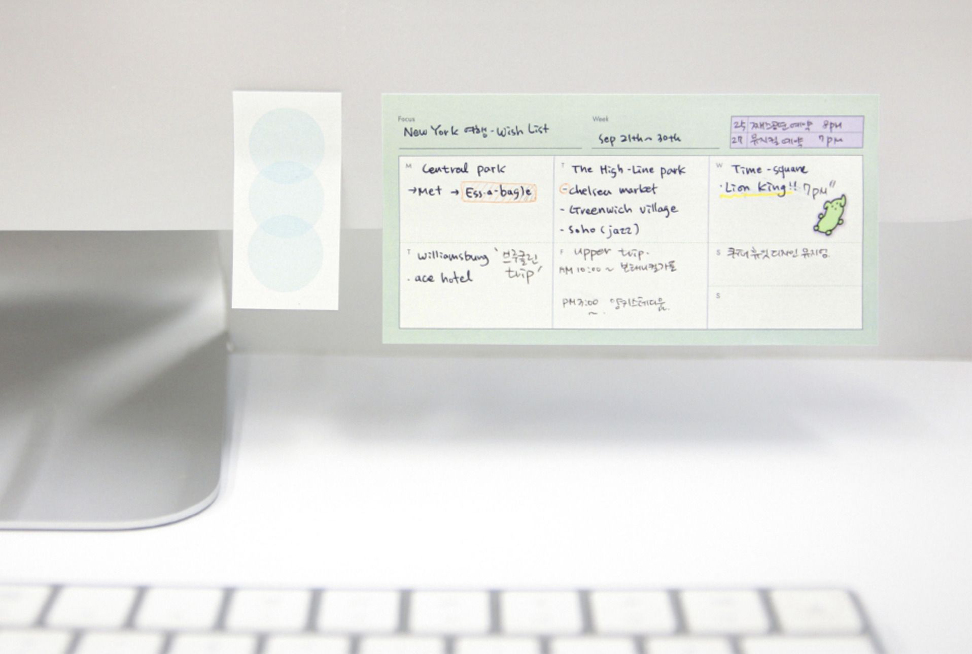 MochiThings: Archiving Schedule Sticky Note