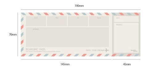 MochiThings: Boarding Pass Sticky Note