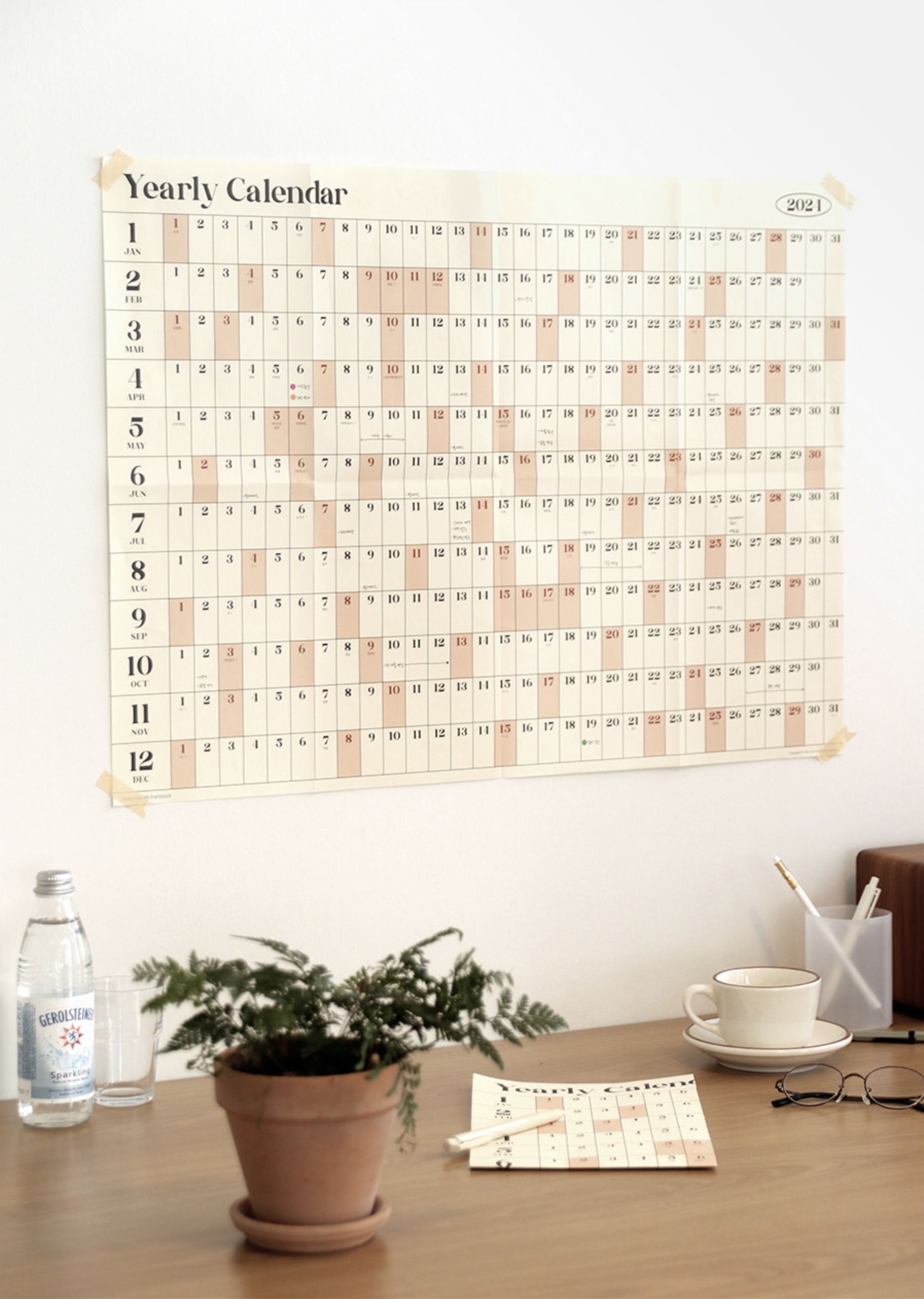 MochiThings: 2024 Yearly Calendar Poster