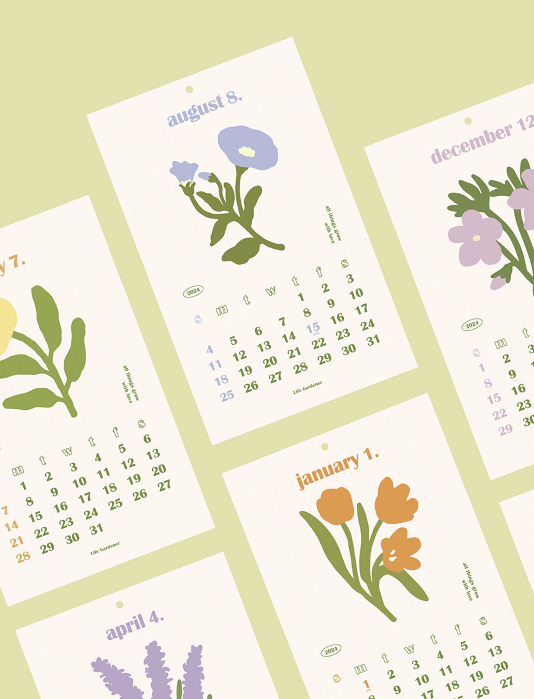 MochiThings: 2024 Life Gardener Wall Calendar