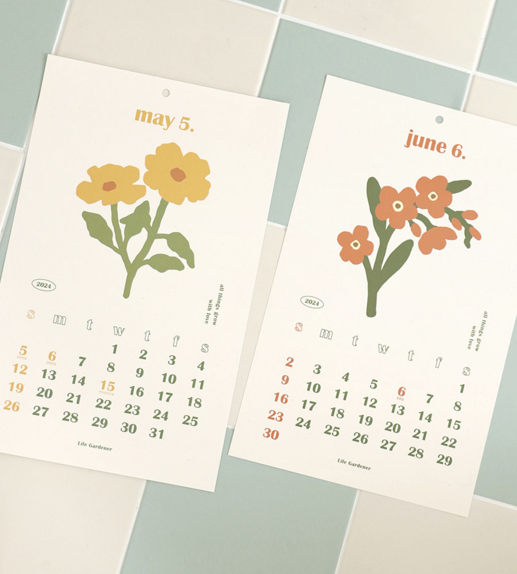 MochiThings: 2024 Life Gardener Wall Calendar