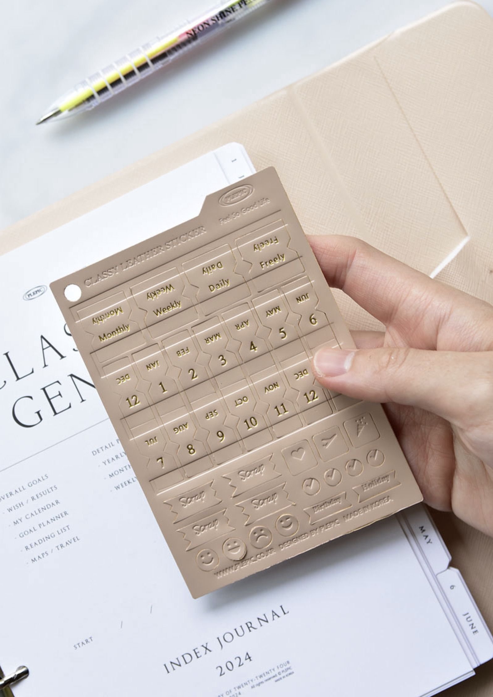 MochiThings: Twinkle Leather Index Sticker