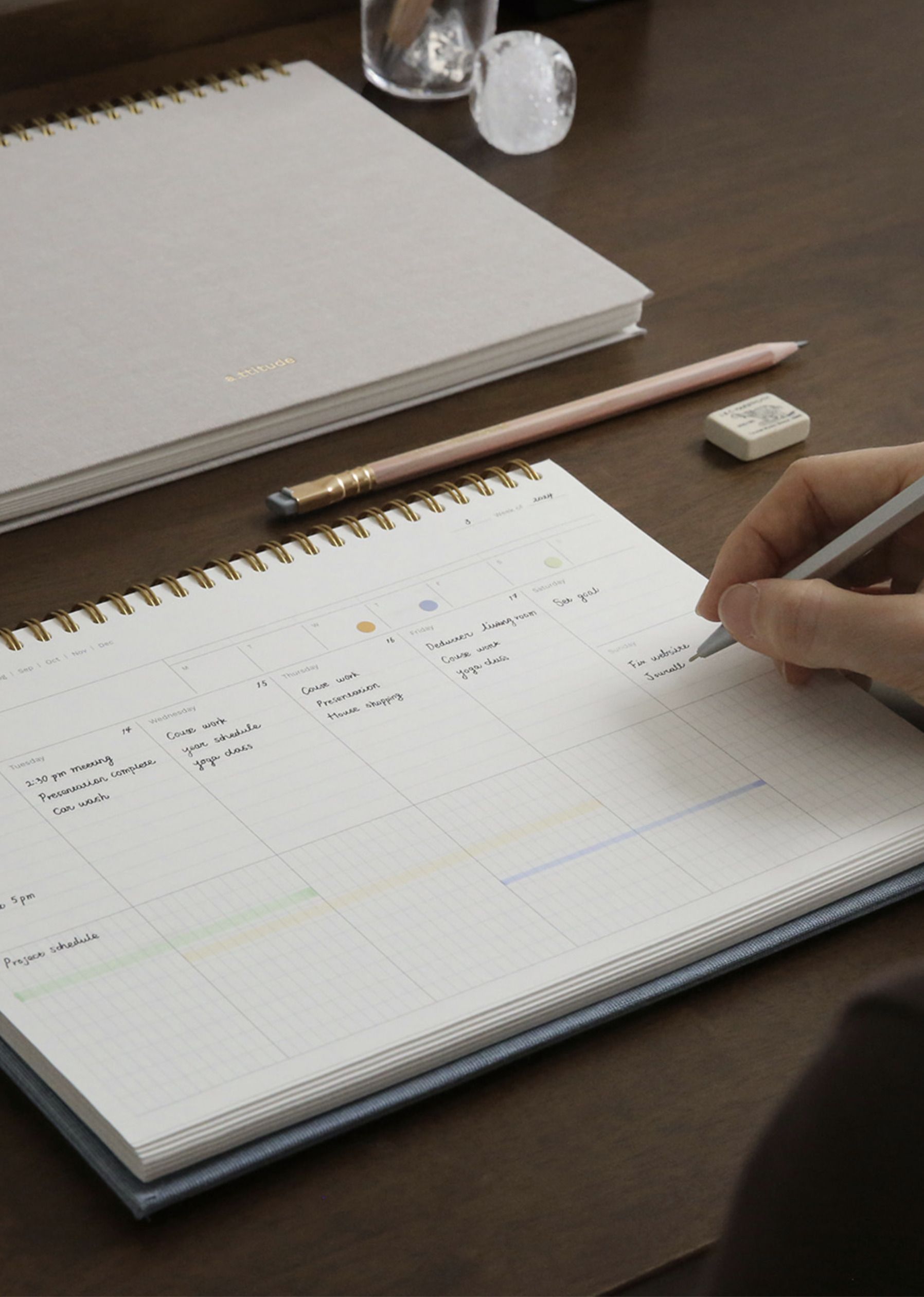 MochiThings: Attitude B5 Spiral Hardcover Weekly Planner