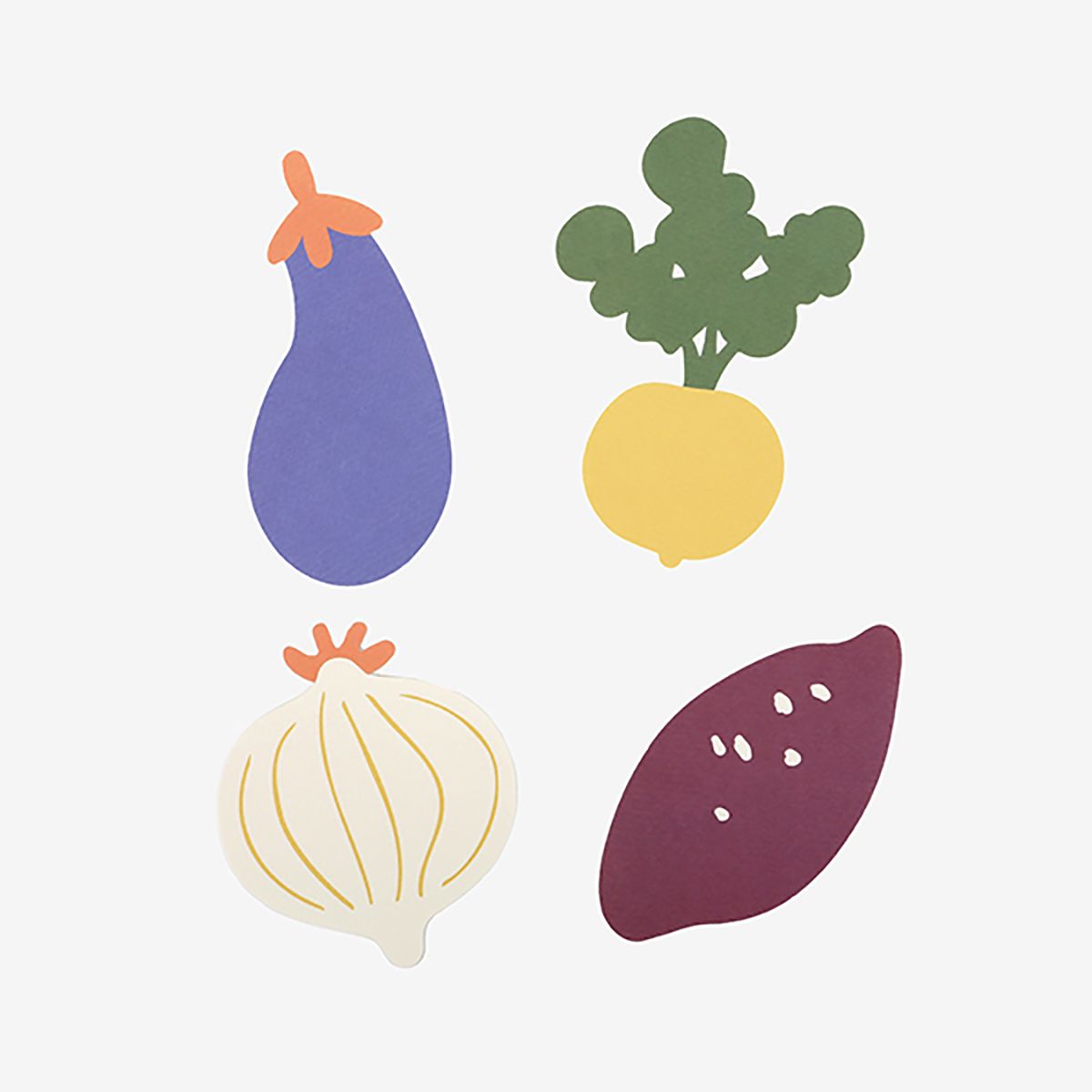MochiThings: 4pcs Vegetable Card Set