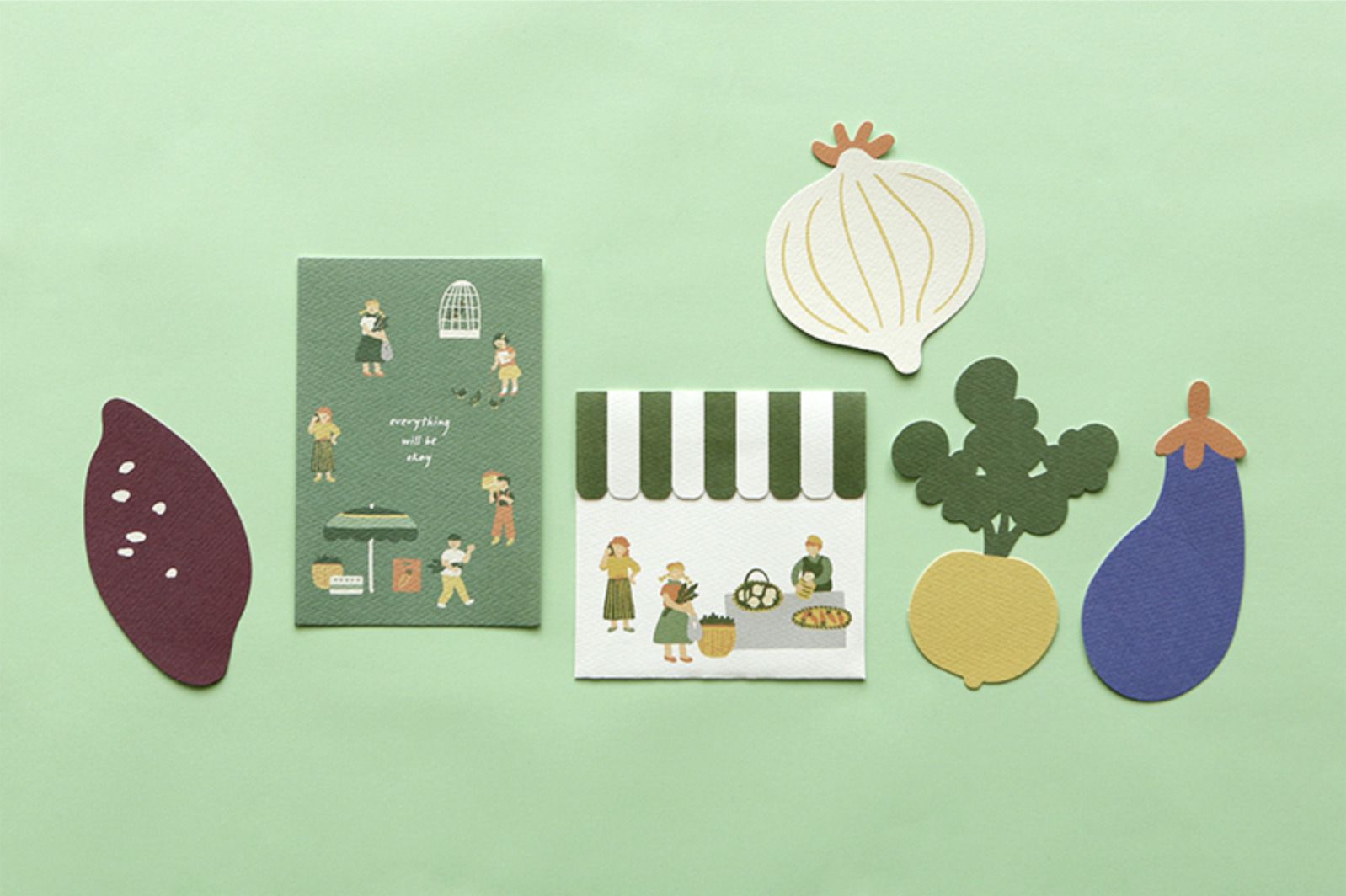 MochiThings: 4pcs Vegetable Card Set
