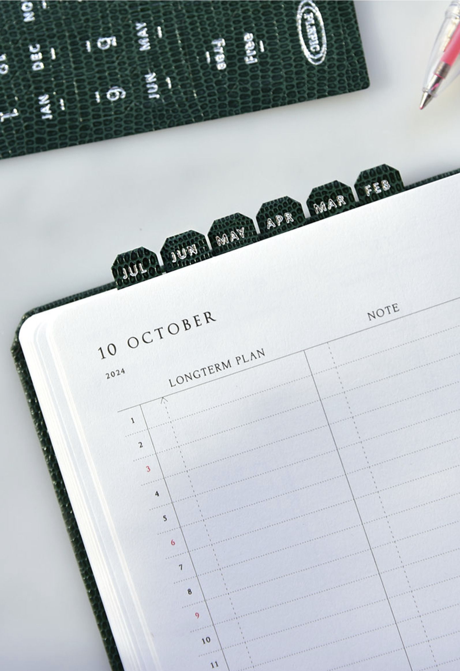 MochiThings: Classy Textured Leather Index Sticker