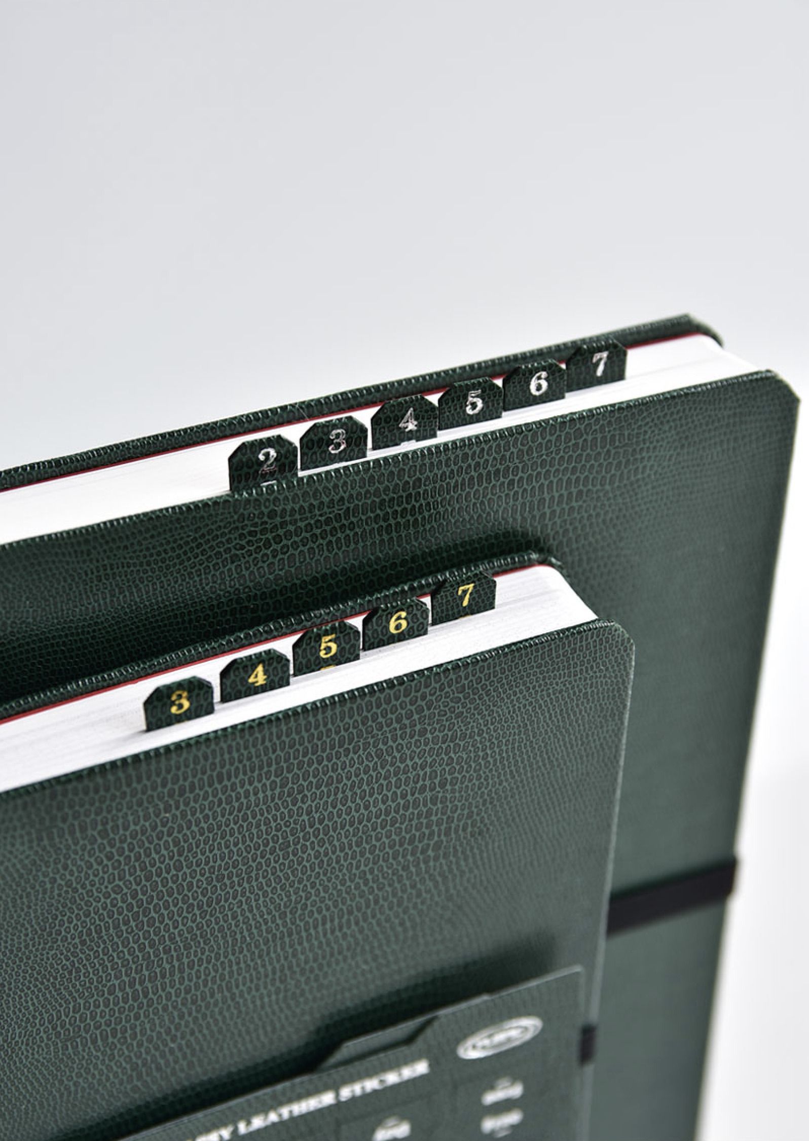 MochiThings: Classy Textured Leather Index Sticker