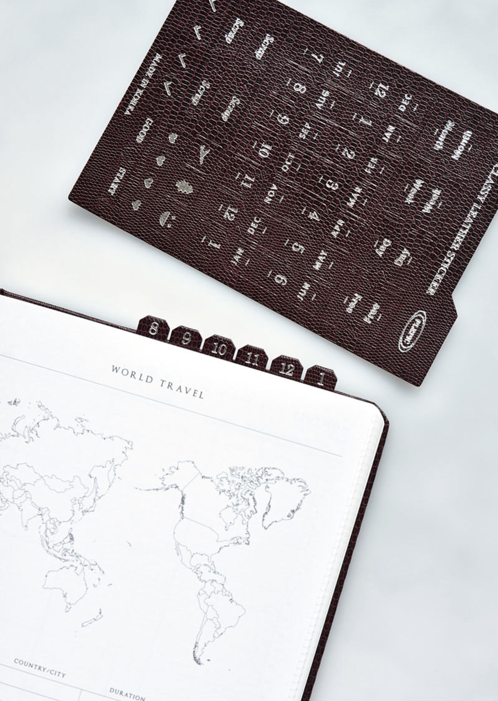 MochiThings: Classy Textured Leather Index Sticker