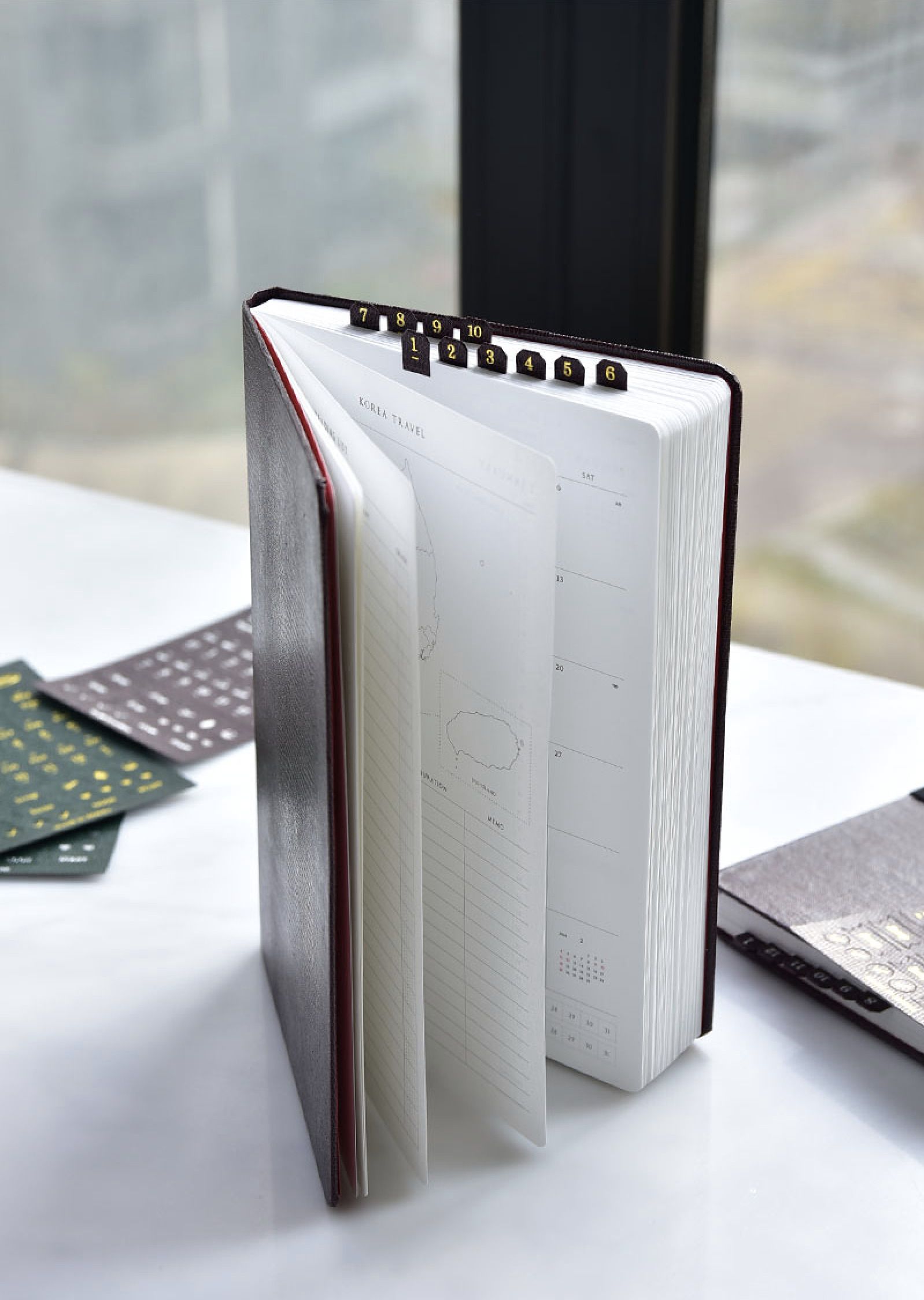 MochiThings: Classy Textured Leather Index Sticker