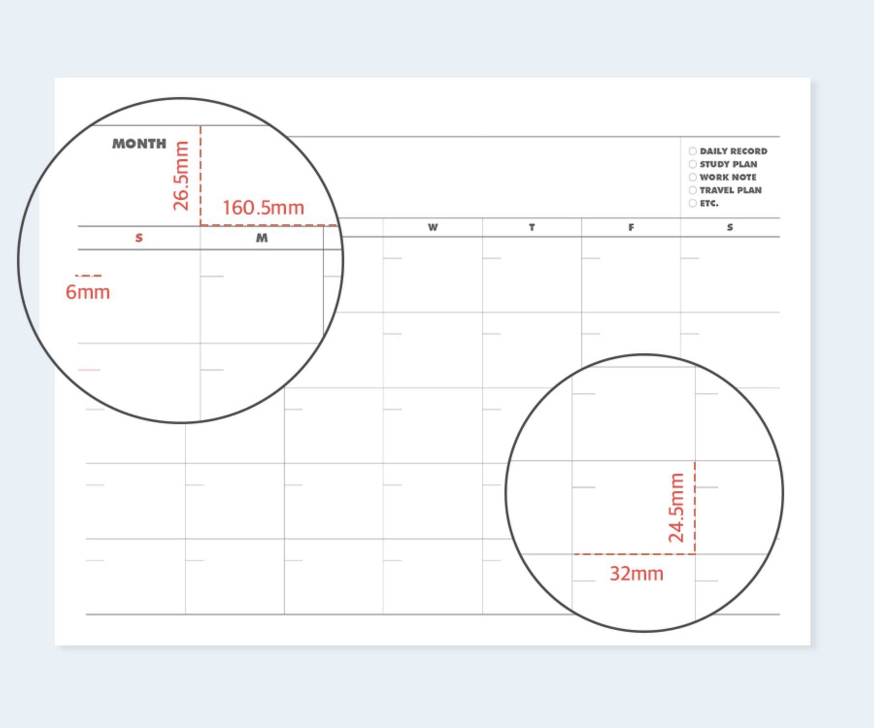 MochiThings: 2024-2025 Basic Desk Calendar