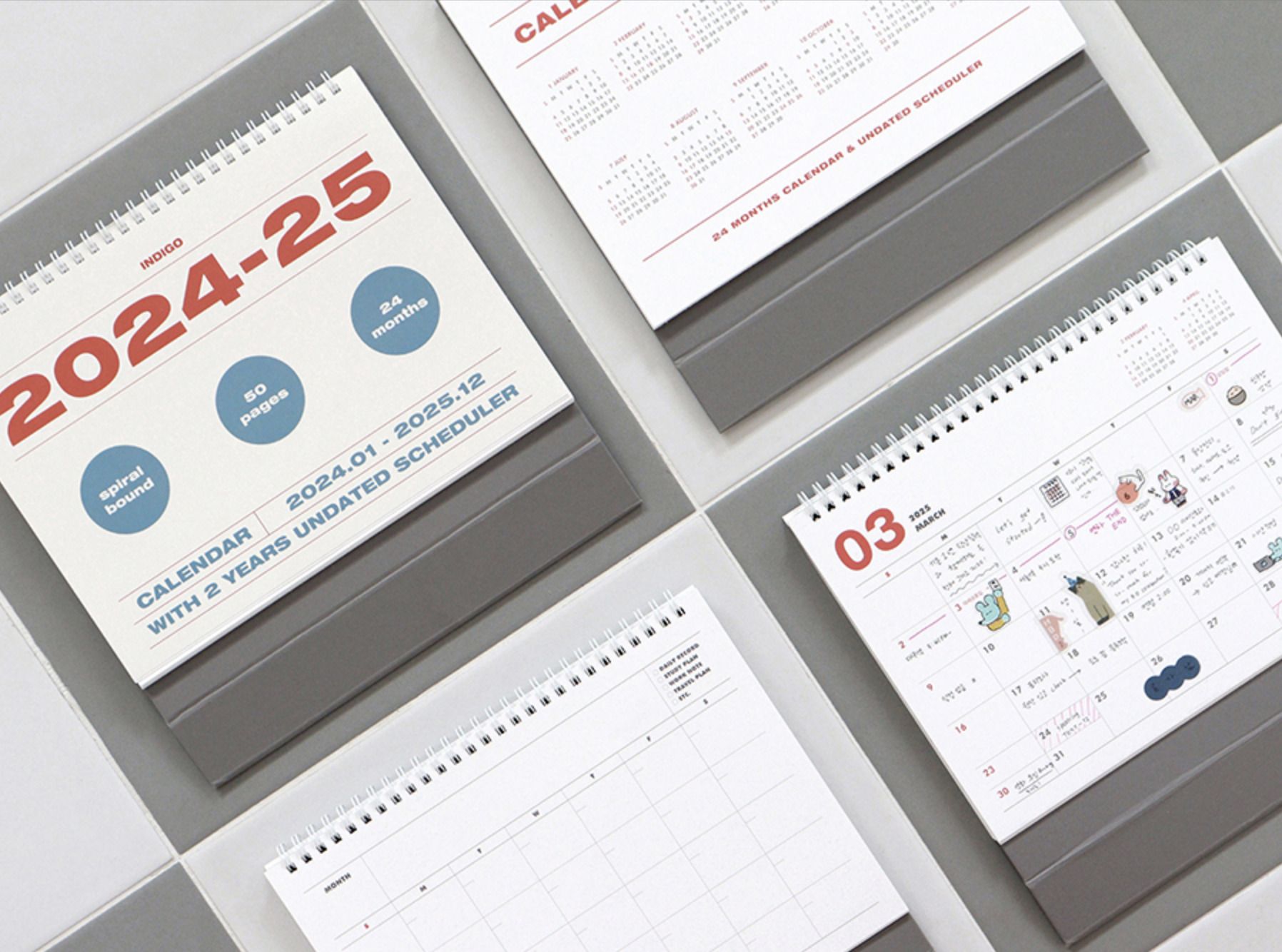 MochiThings: 2024-2025 Basic Desk Calendar