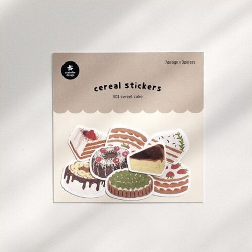 MochiThings: 21pcs Sweet Cake Cereal Sticker Set