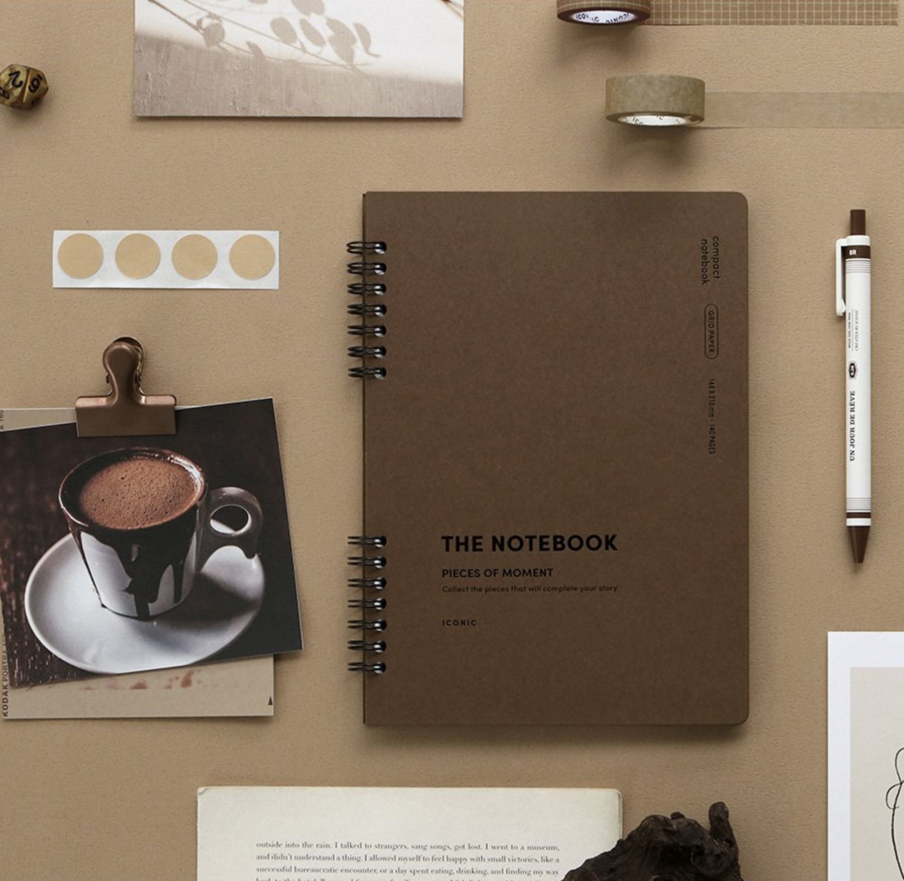 MochiThings: Compact A5 Hardcover Grid Notebook