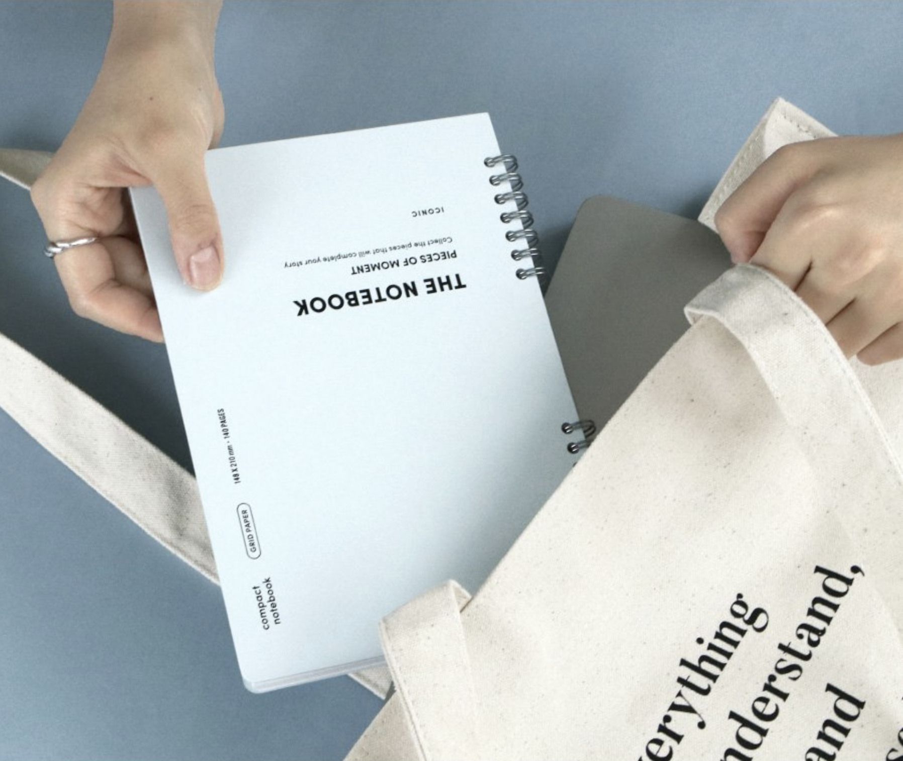 MochiThings: Compact A5 Hardcover Grid Notebook