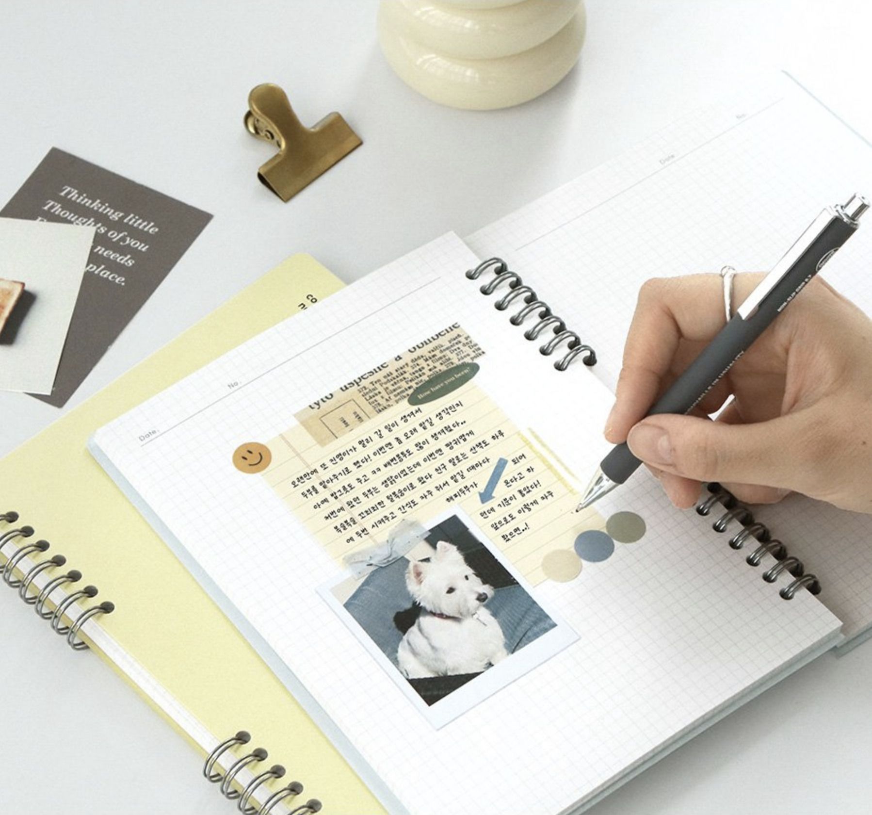 MochiThings: Compact A5 Hardcover Grid Notebook