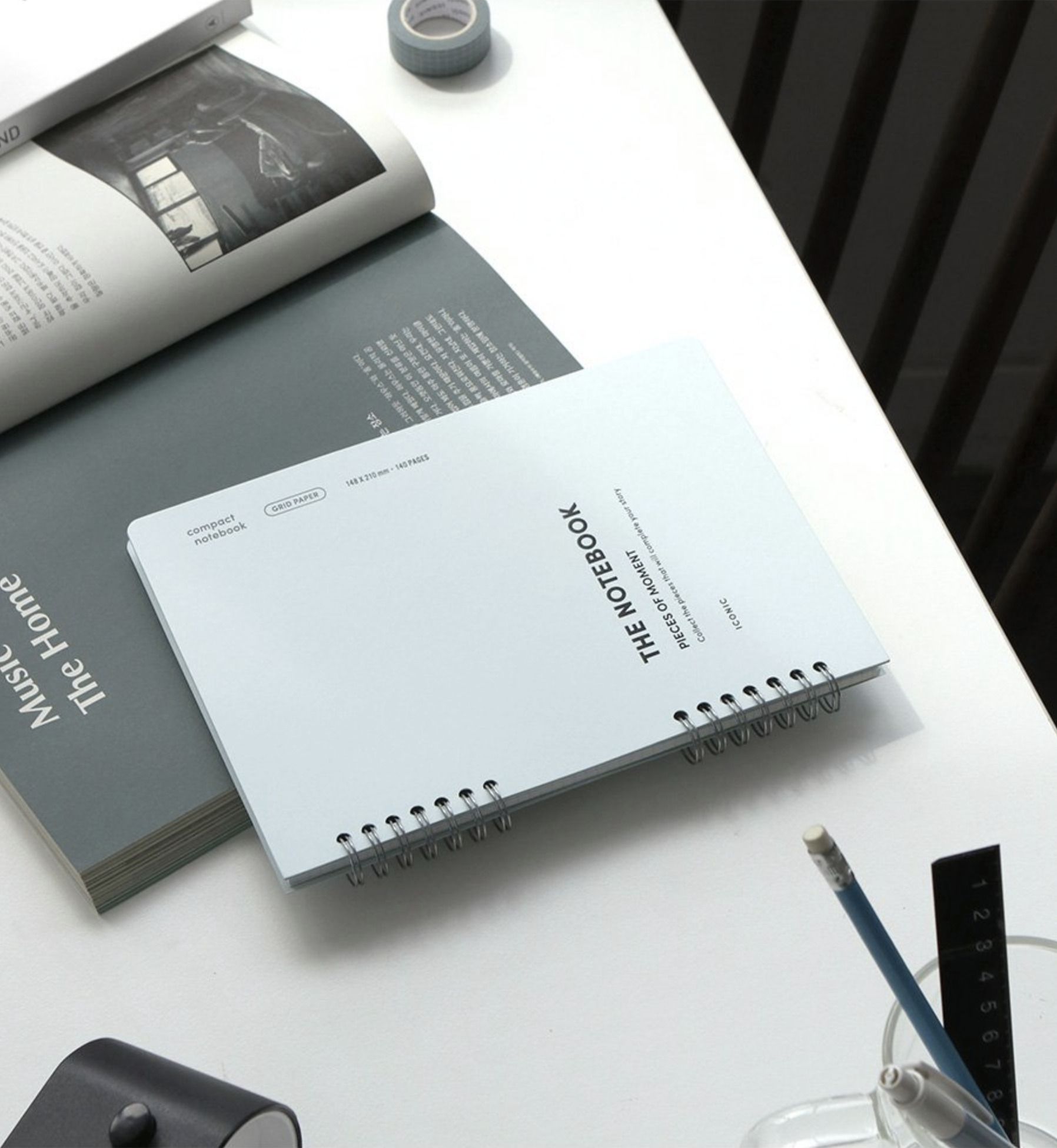 MochiThings: Compact A5 Hardcover Grid Notebook
