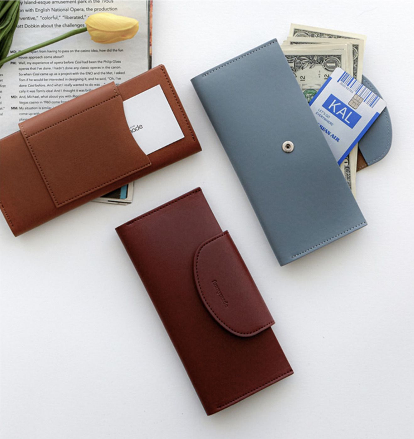 MochiThings: Button Vegan Leather Double Bill Pocket