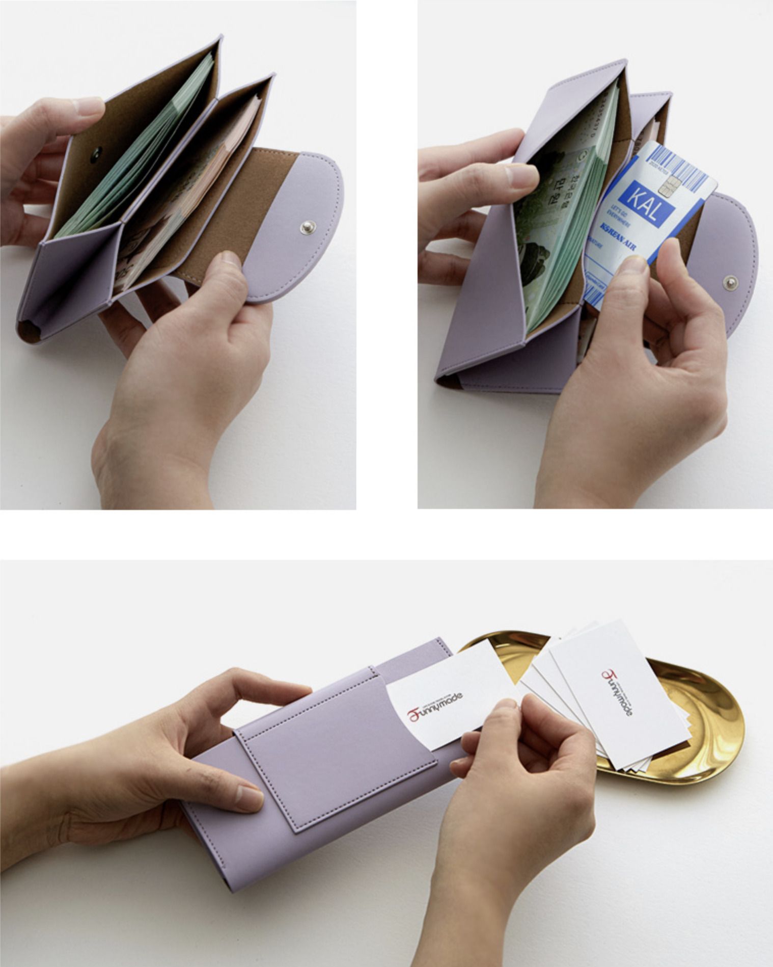 MochiThings: Button Vegan Leather Double Bill Pocket