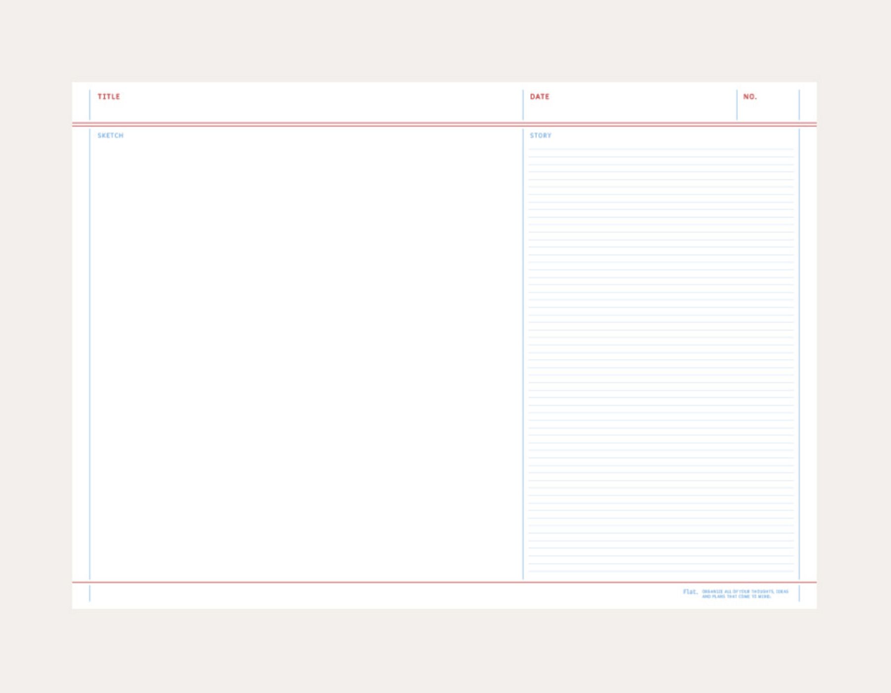 MochiThings: Large A4 Flat Notepad