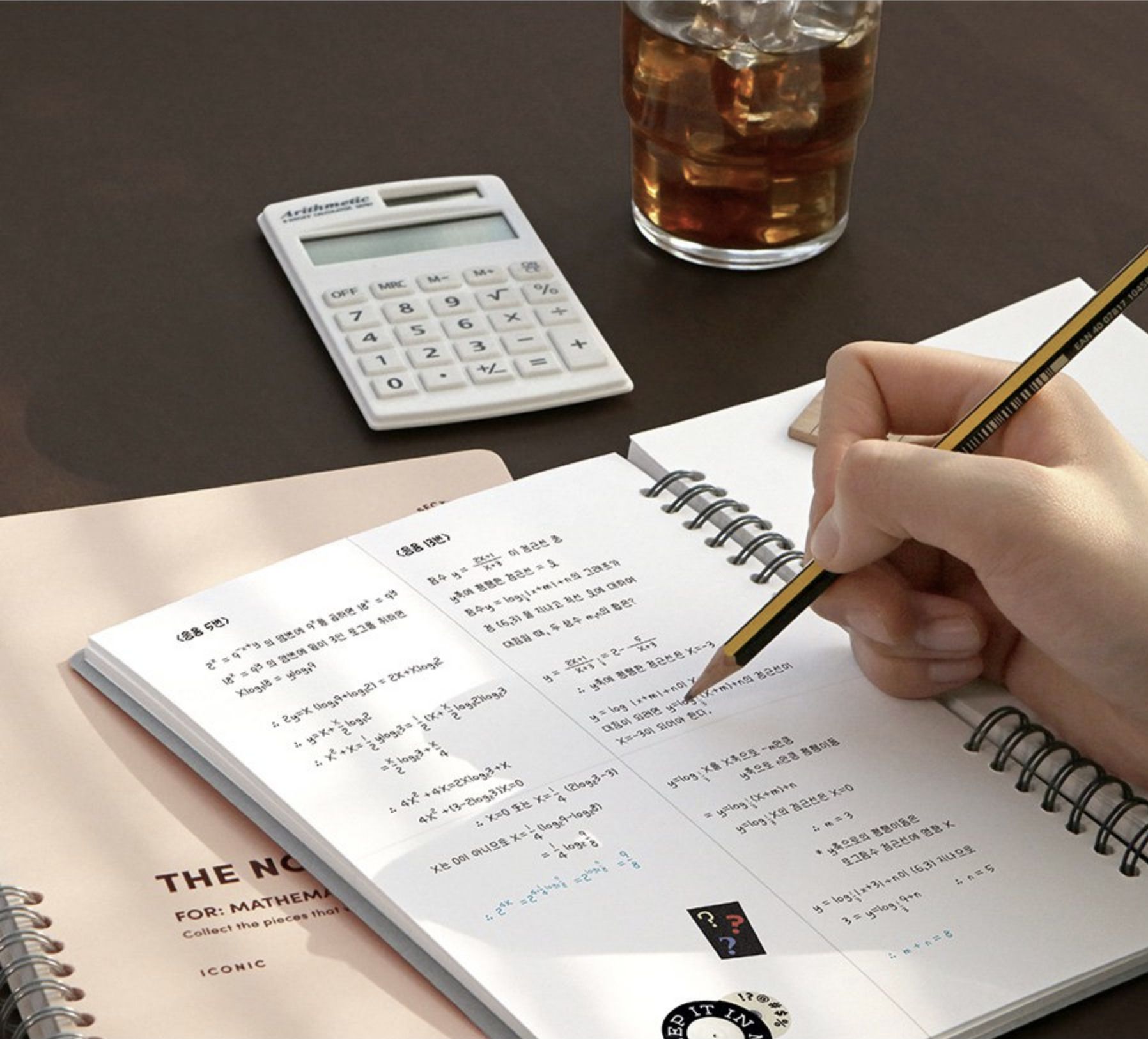 MochiThings: Compact A5 Hardcover Math Notebook