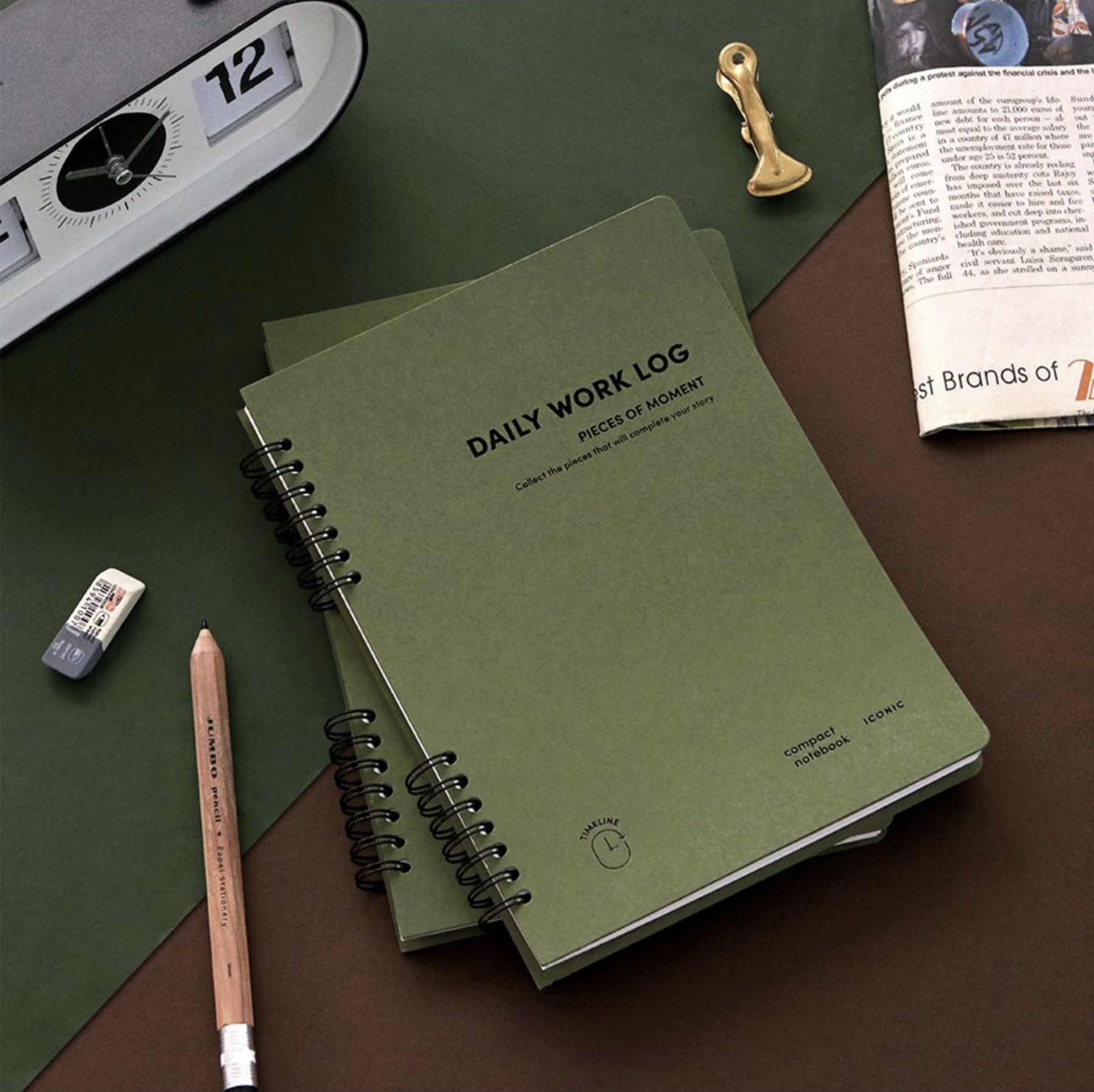 MochiThings: Compact A5 Hardcover Daily Work Log