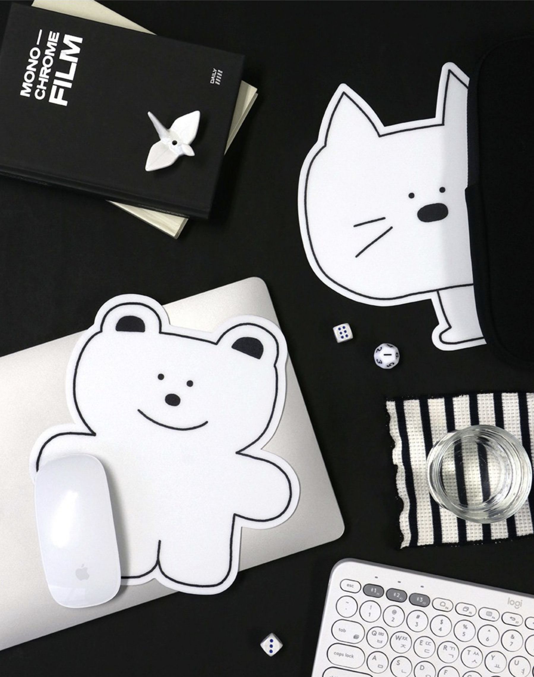 MochiThings: B&W Doodle Mouse Pad