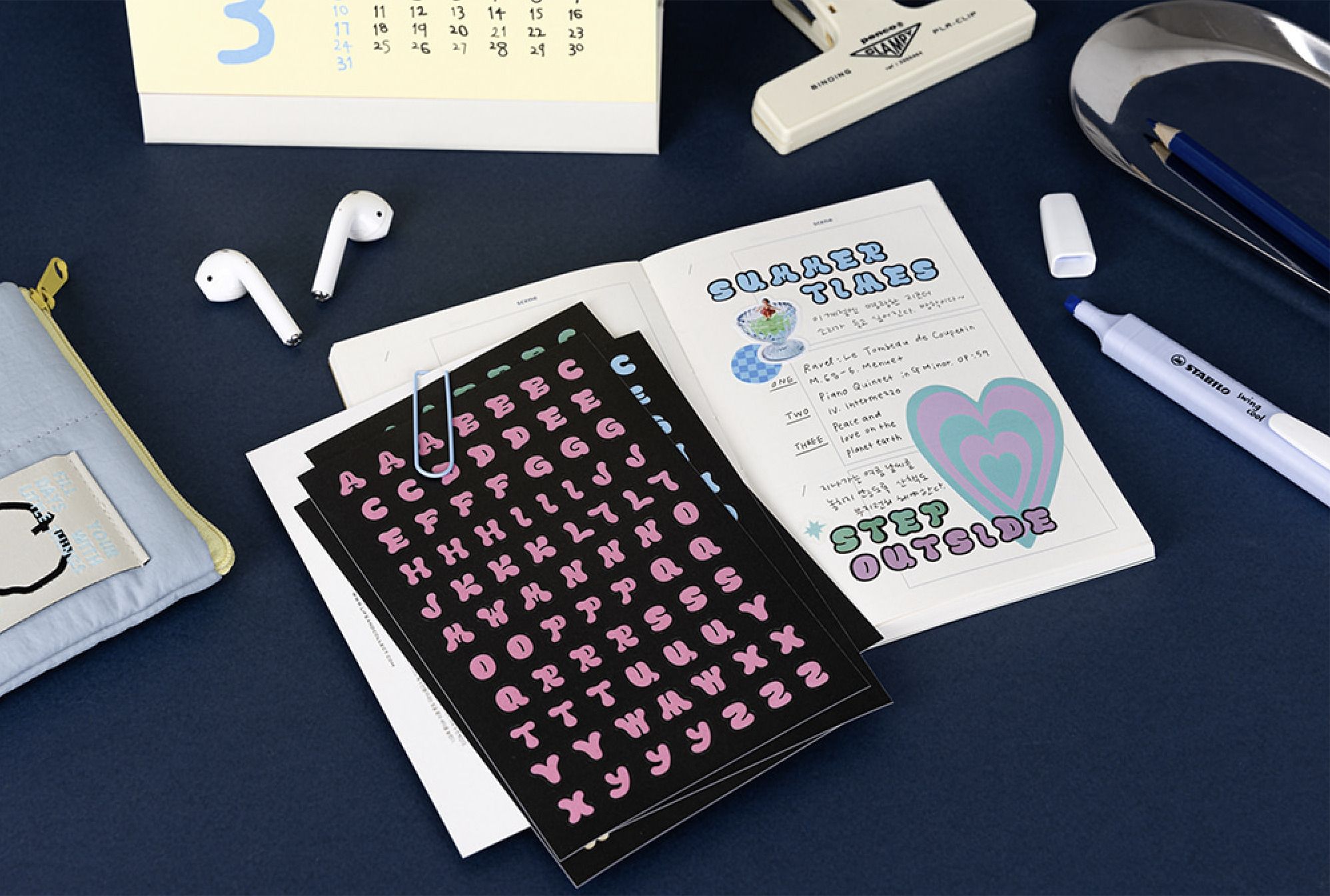 MochiThings: 8pcs Cloud Alphabet Sticker Set