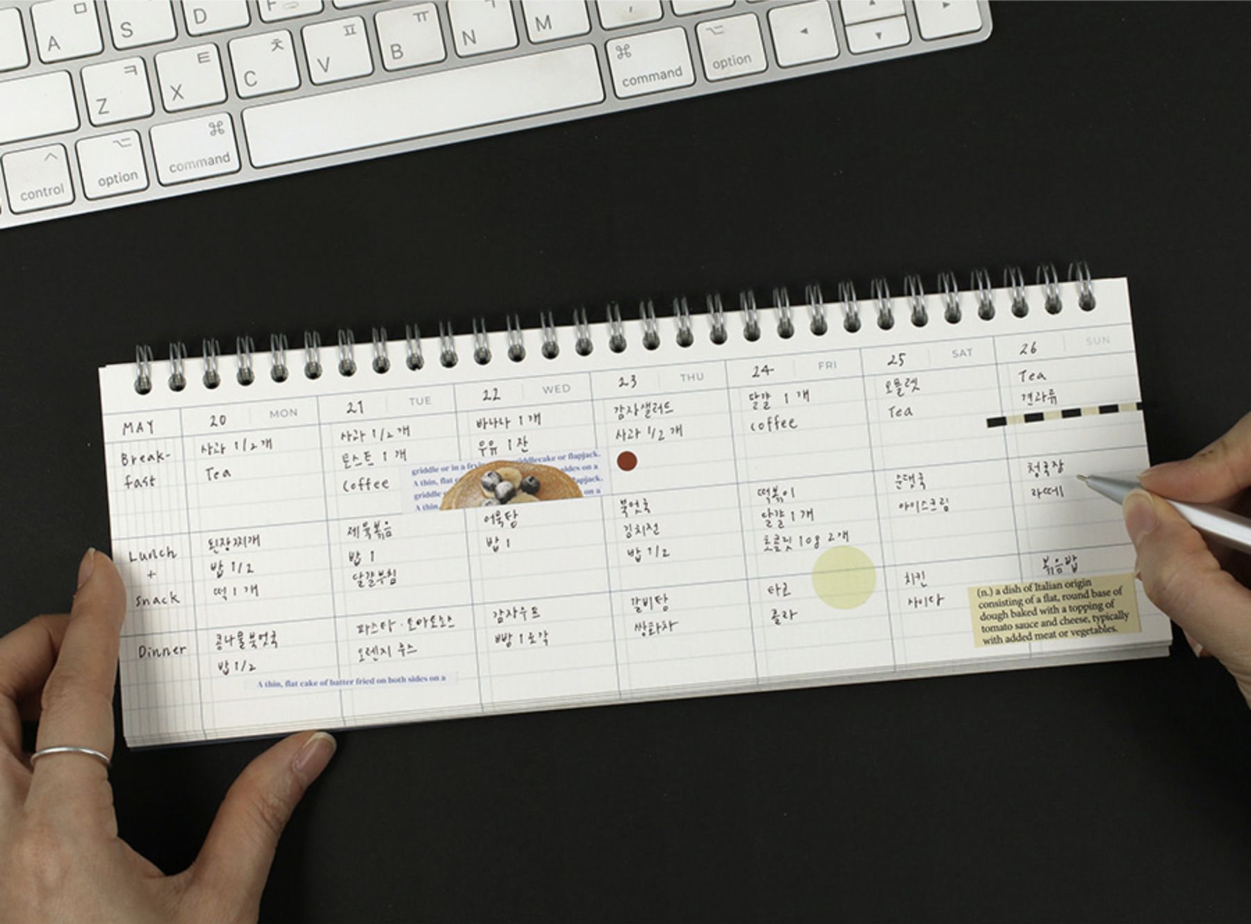 MochiThings: 3-Row Desk Weekly Scheduler