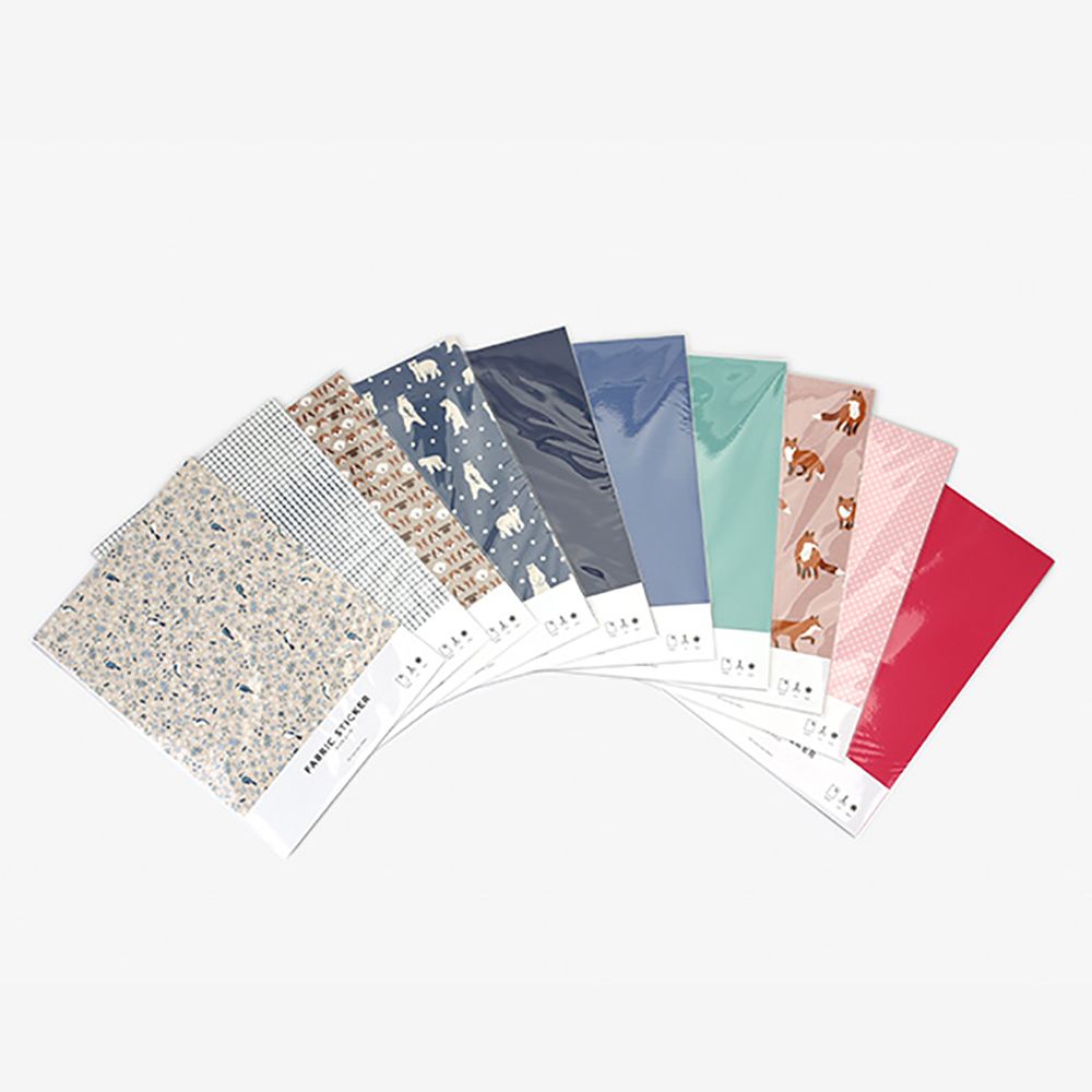 MochiThings: 10pcs A4 Fabric Sticker Sheet Set