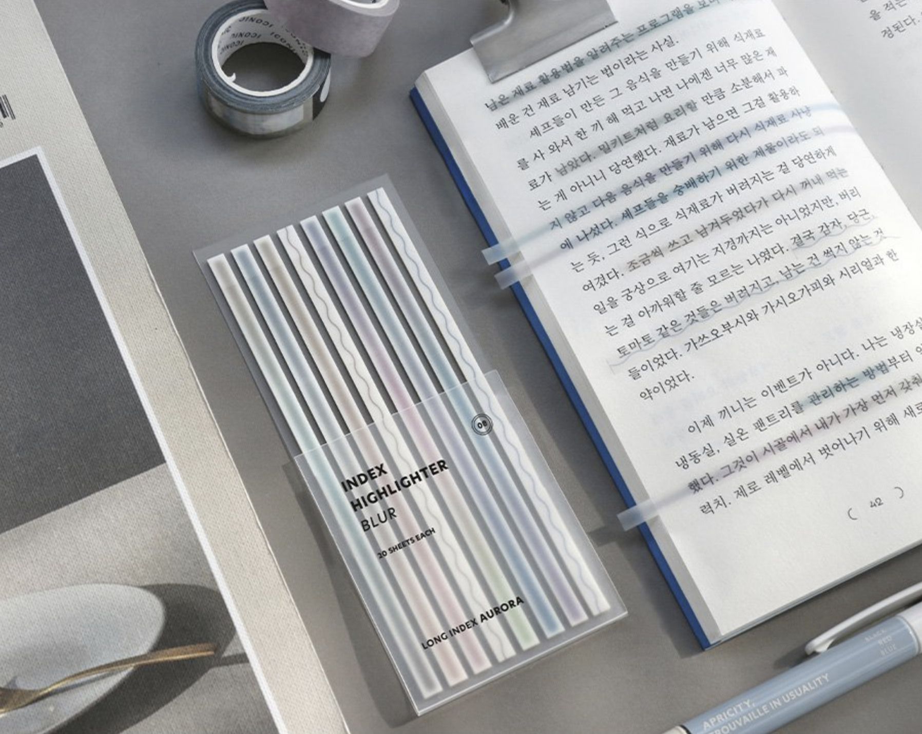 MochiThings: Long Blur Index Highlighter Sticky Note