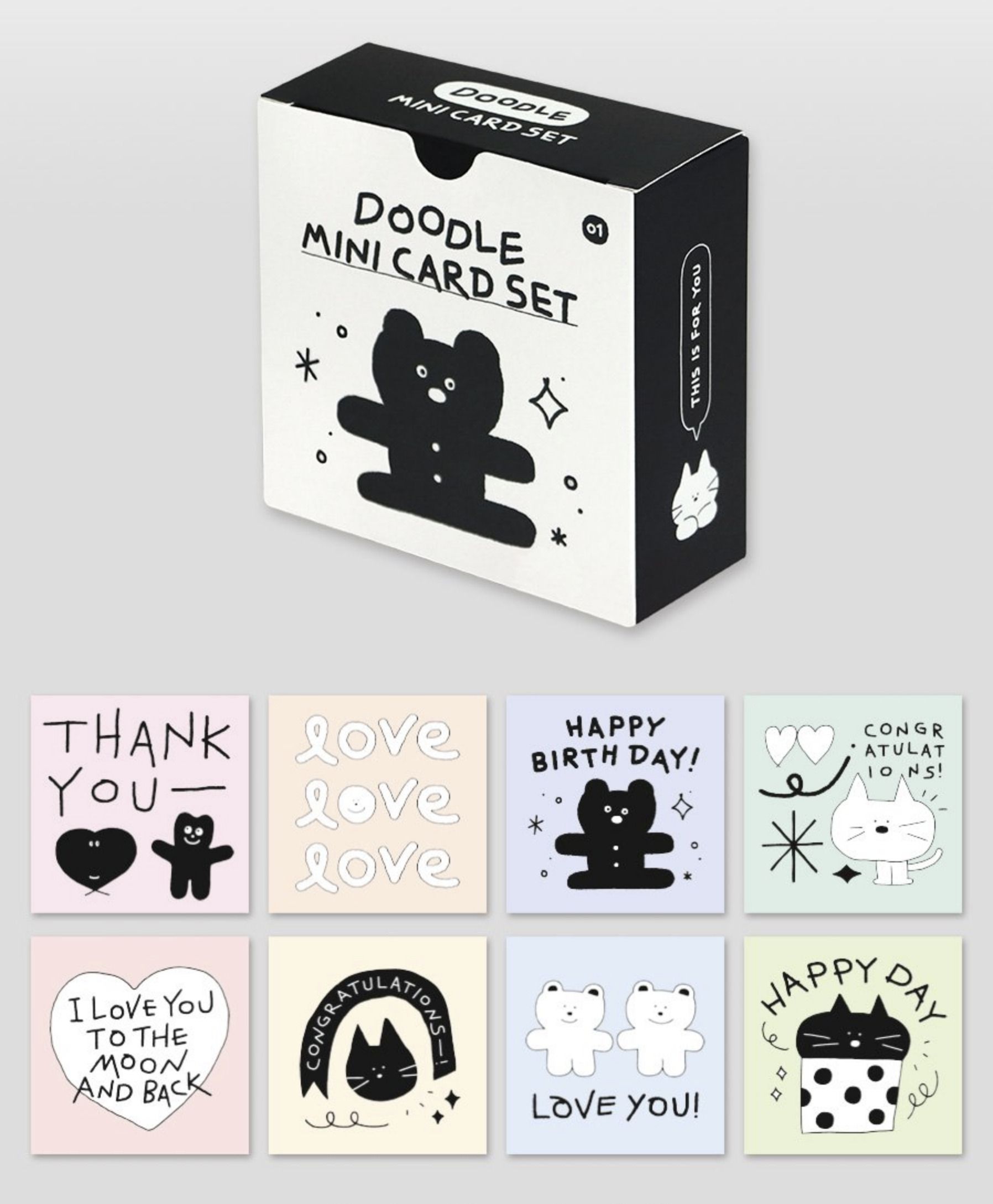 MochiThings: 24pcs Mini Doodle Card Set