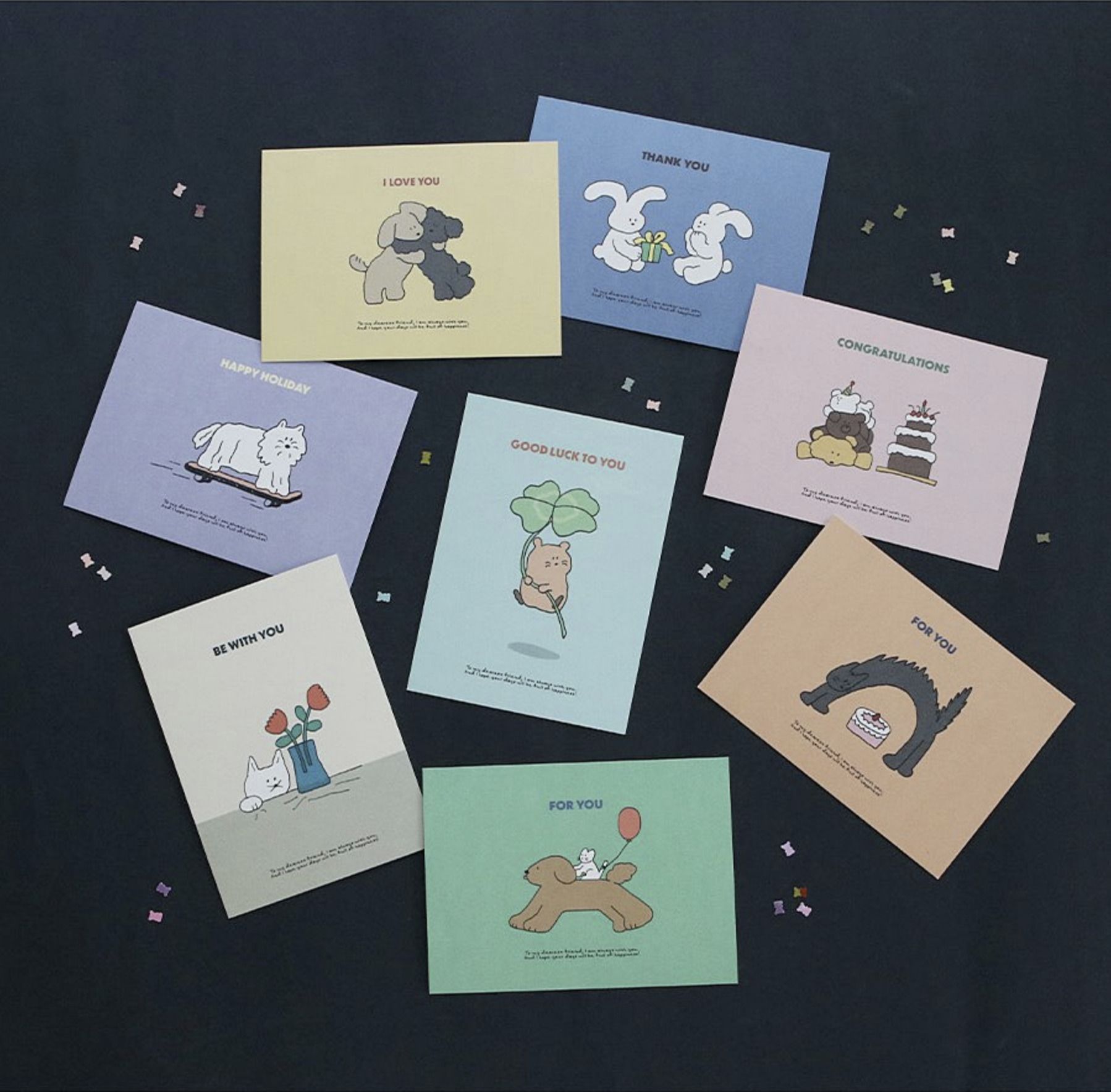 MochiThings: 24pcs Mini Cuddly Postcard Set