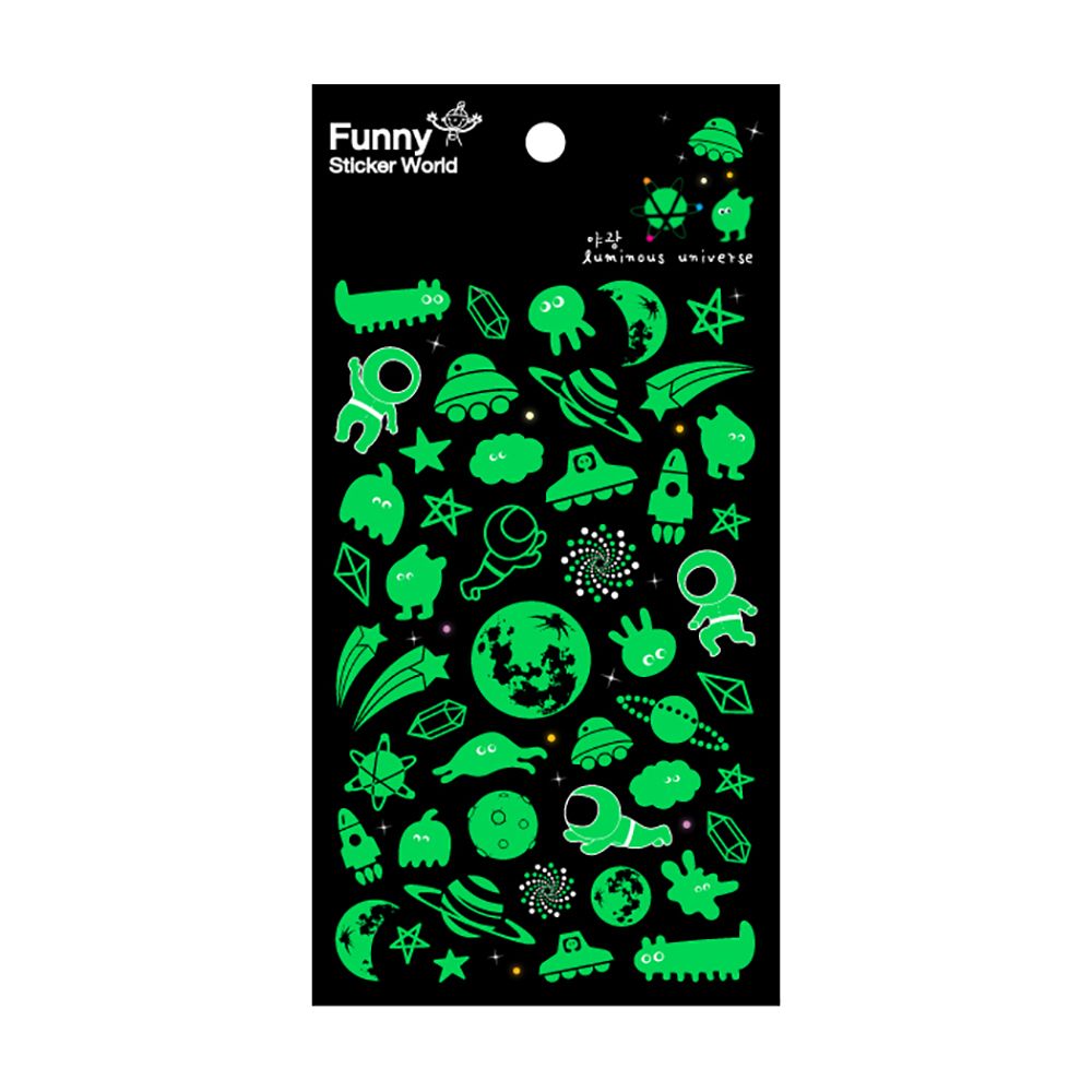 MochiThings: Universe Glow in Dark Sticker