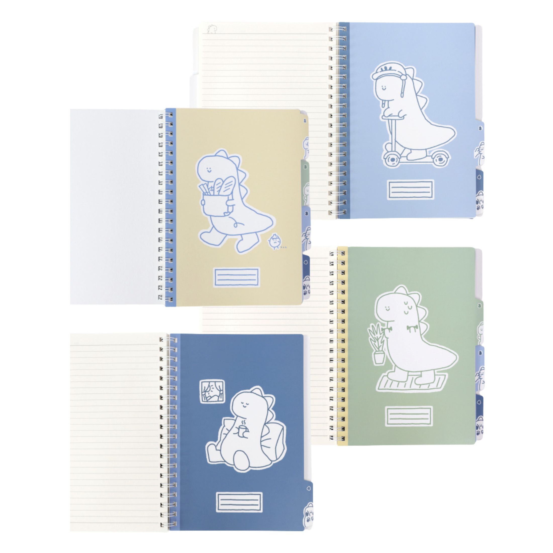 MochiThings: Dino Index Spiral Lined Notebook