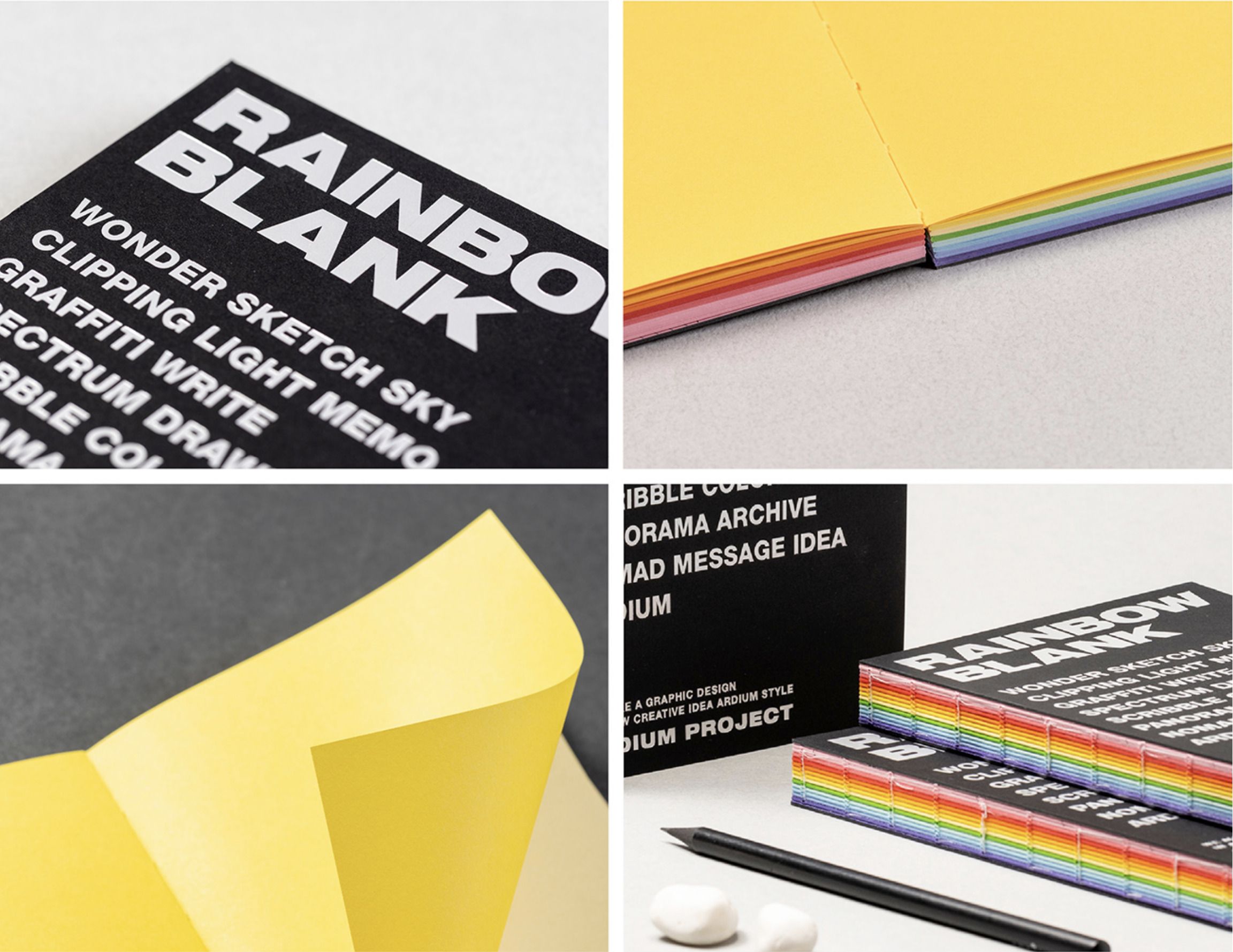 MochiThings: Rainbow Blank Colorful Notebook