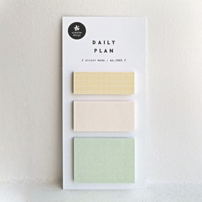 MochiThings: Mini Pastel Pattern Sticky Note Set