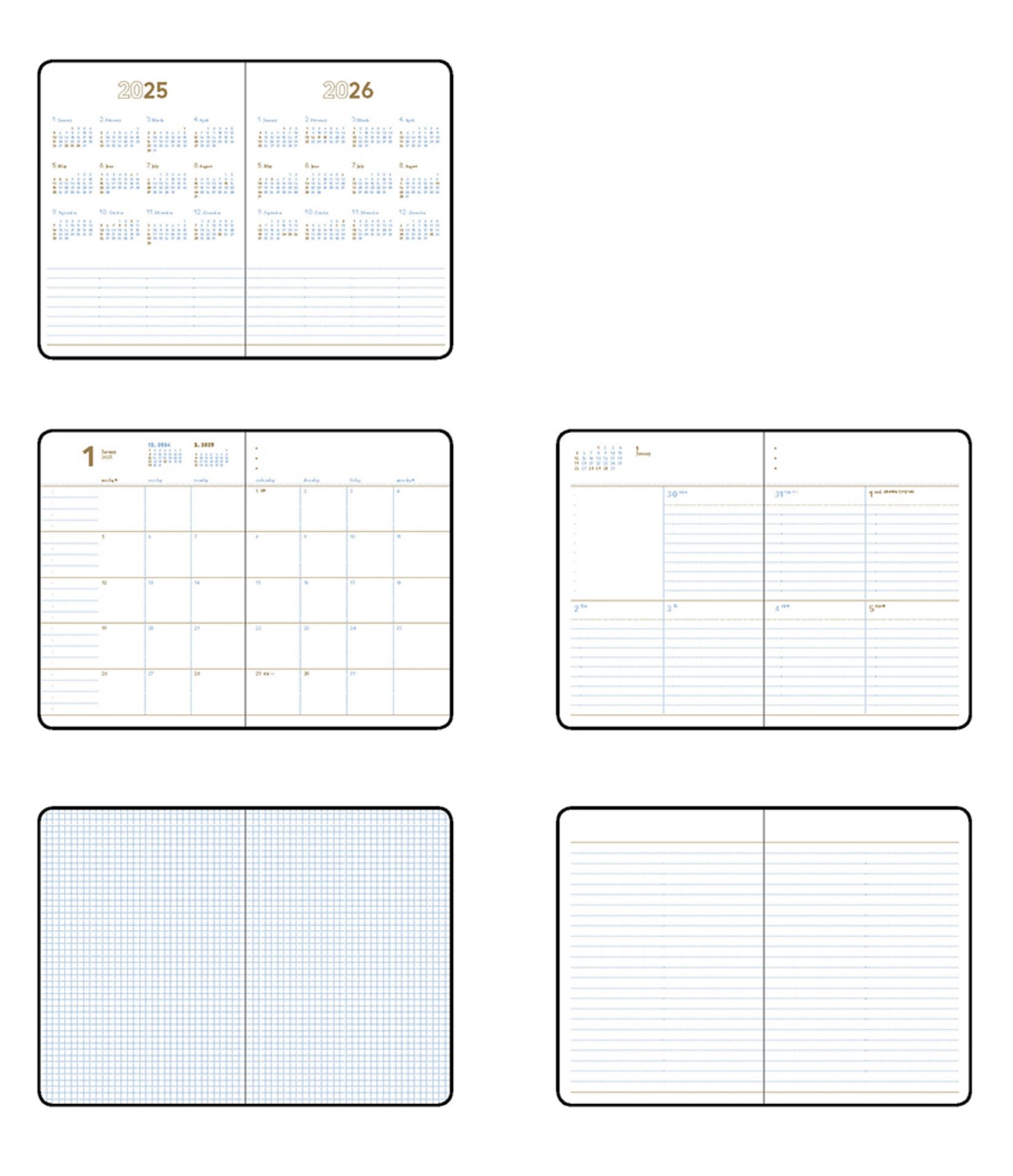 MochiThings: 2025 Slim & Wide Weekly Planner