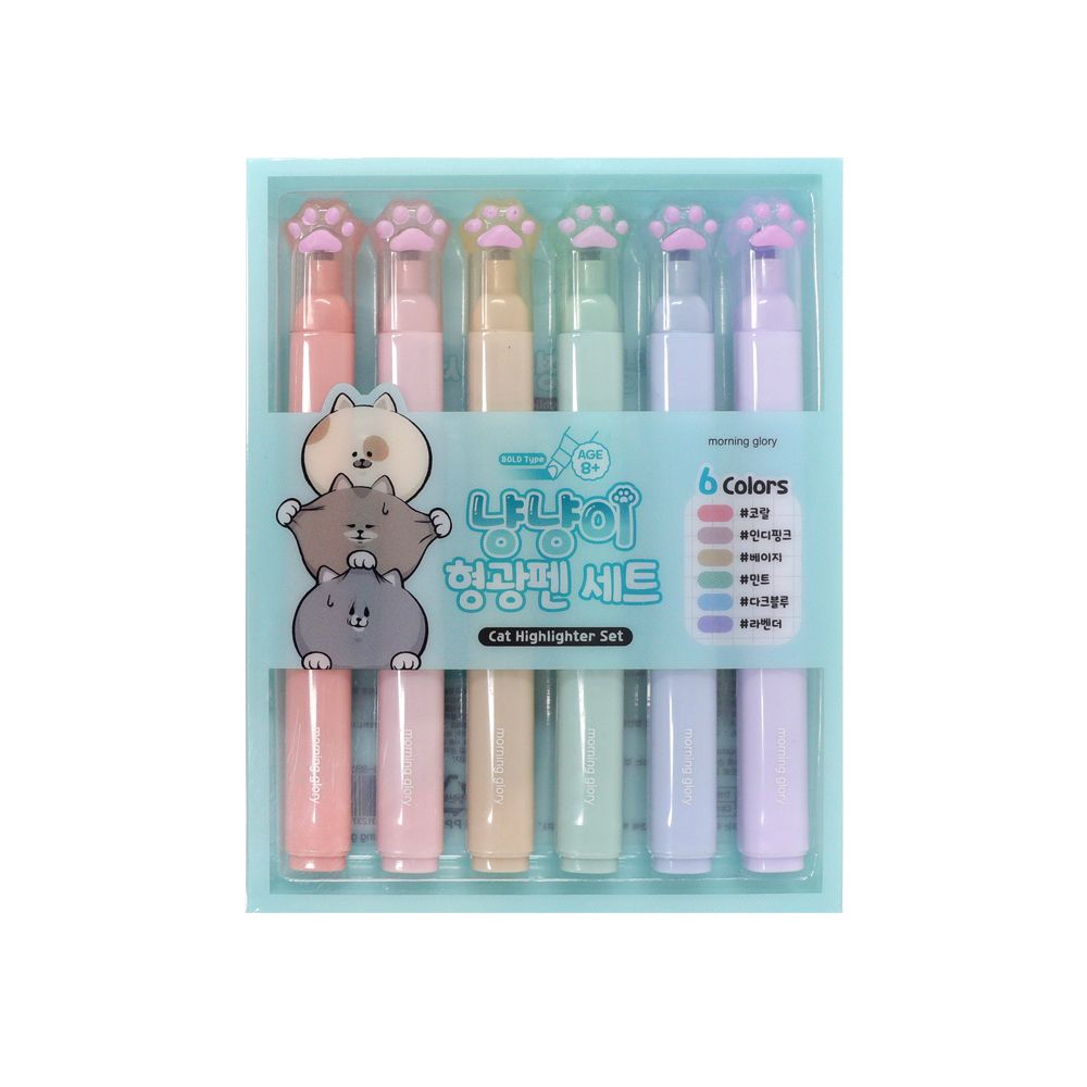 MochiThings: 6pcs Meow Highlighter Set