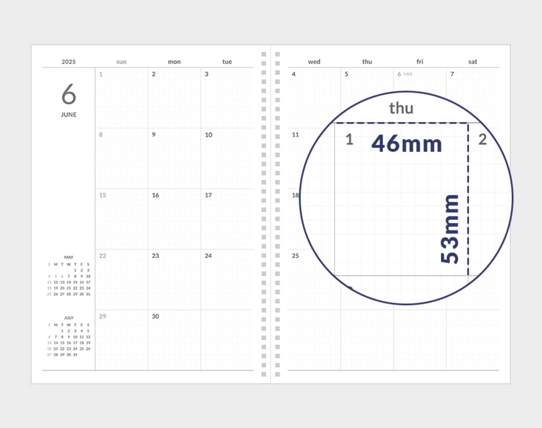 MochiThings: 2025 Large A4 Monthly Planner