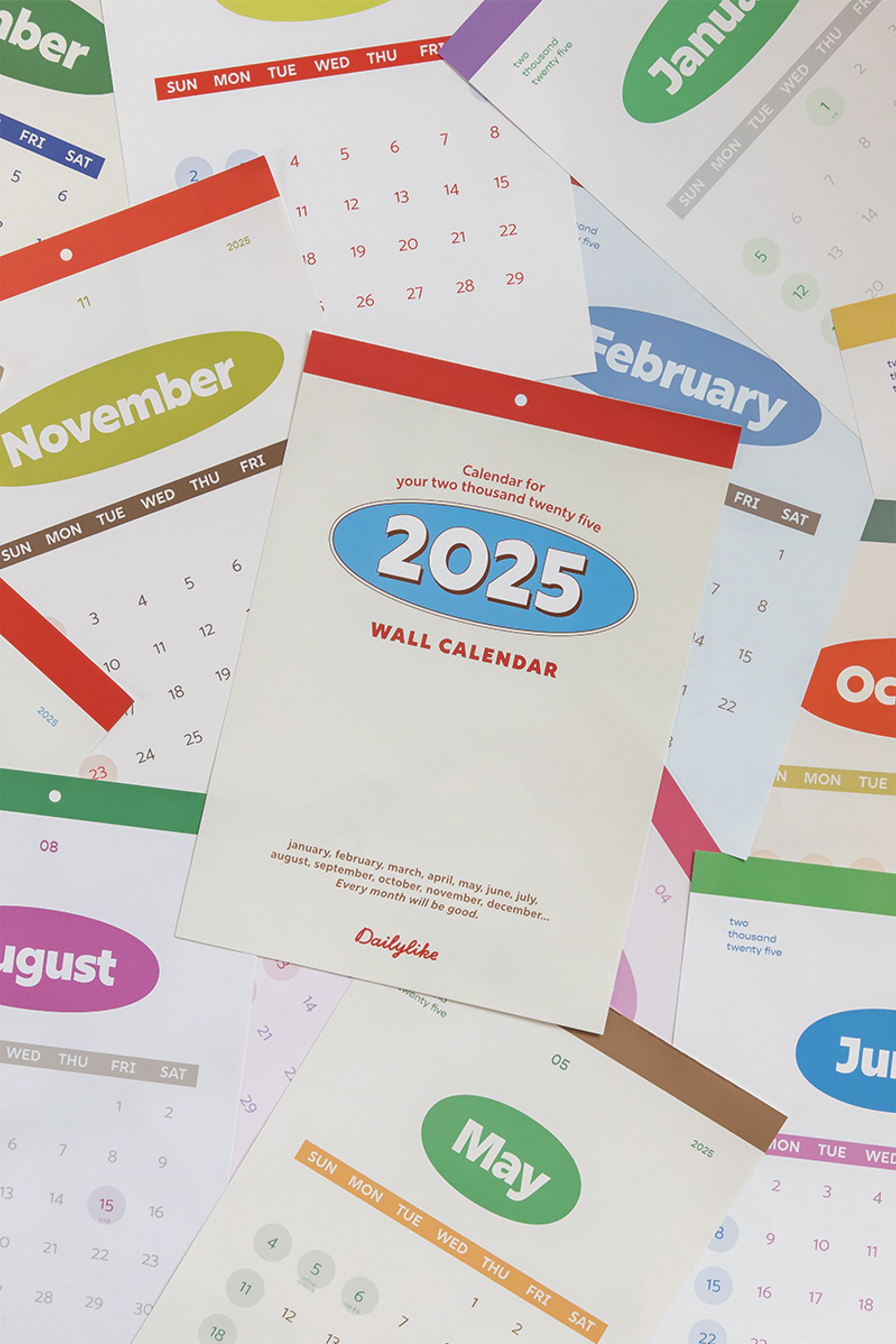 MochiThings: 2025 XL Dailylike Wall Calendar
