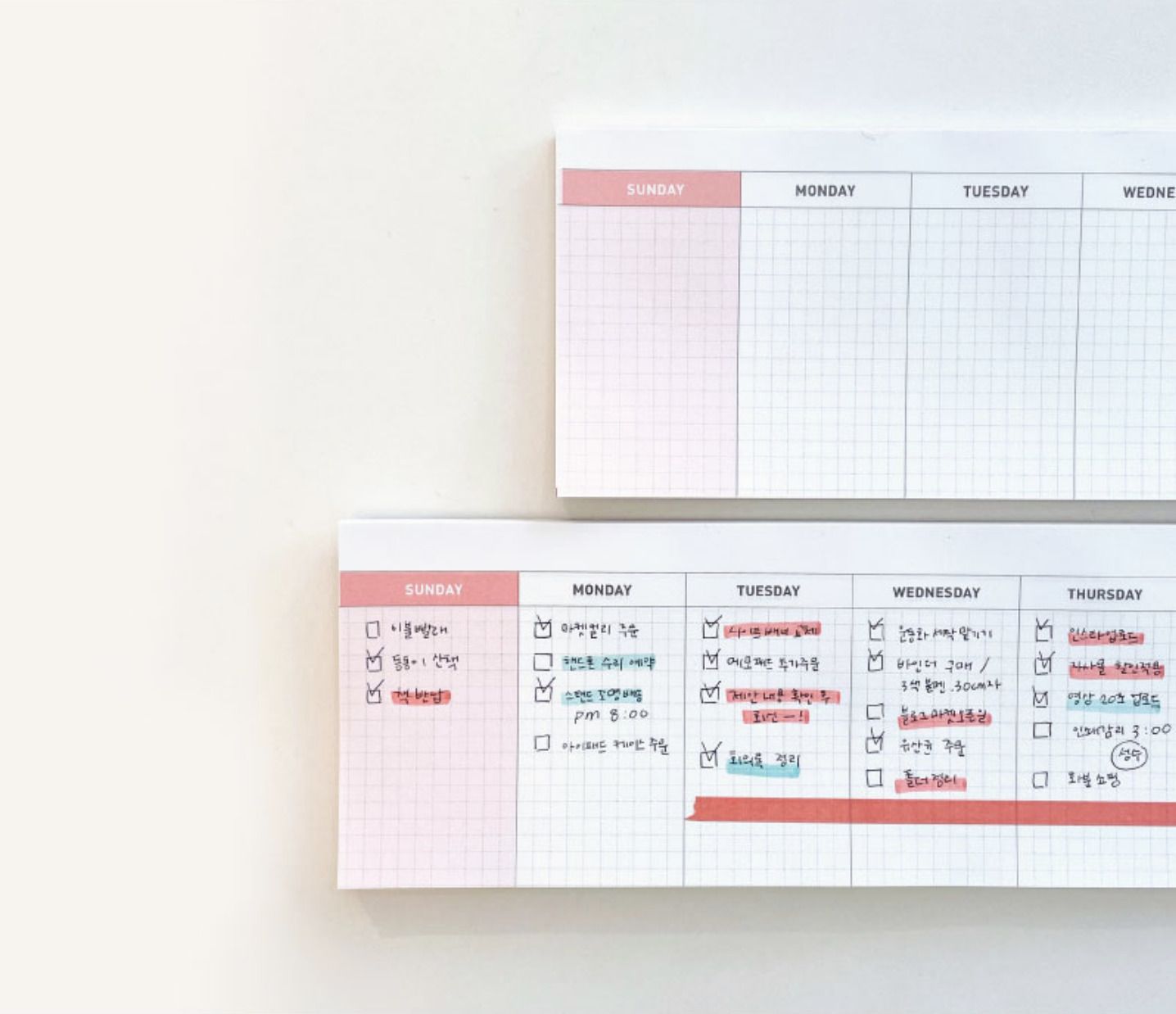 MochiThings: Dateless Weekly Desk Pad Refill