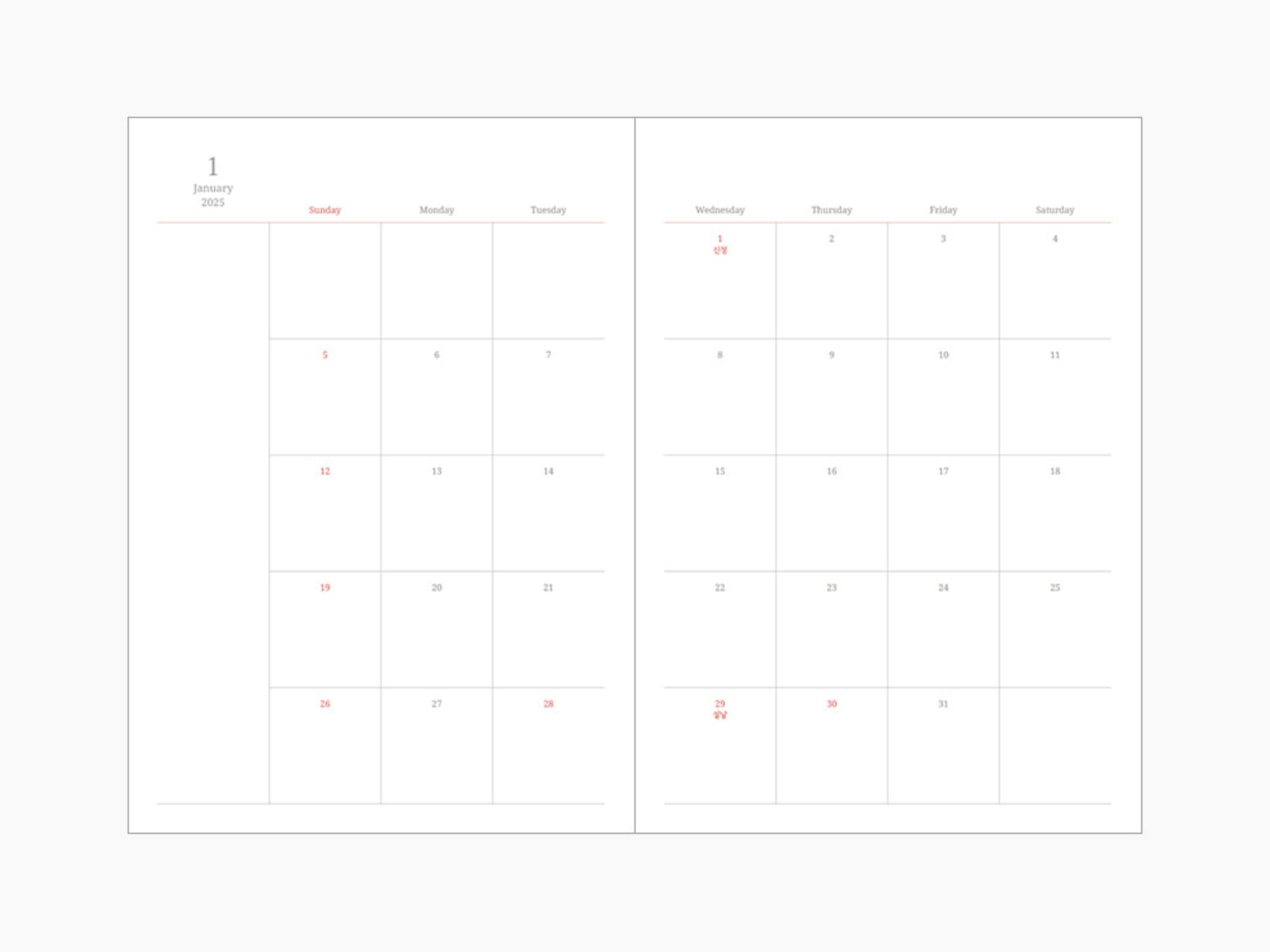 MochiThings: 2025 Object Daily Planner