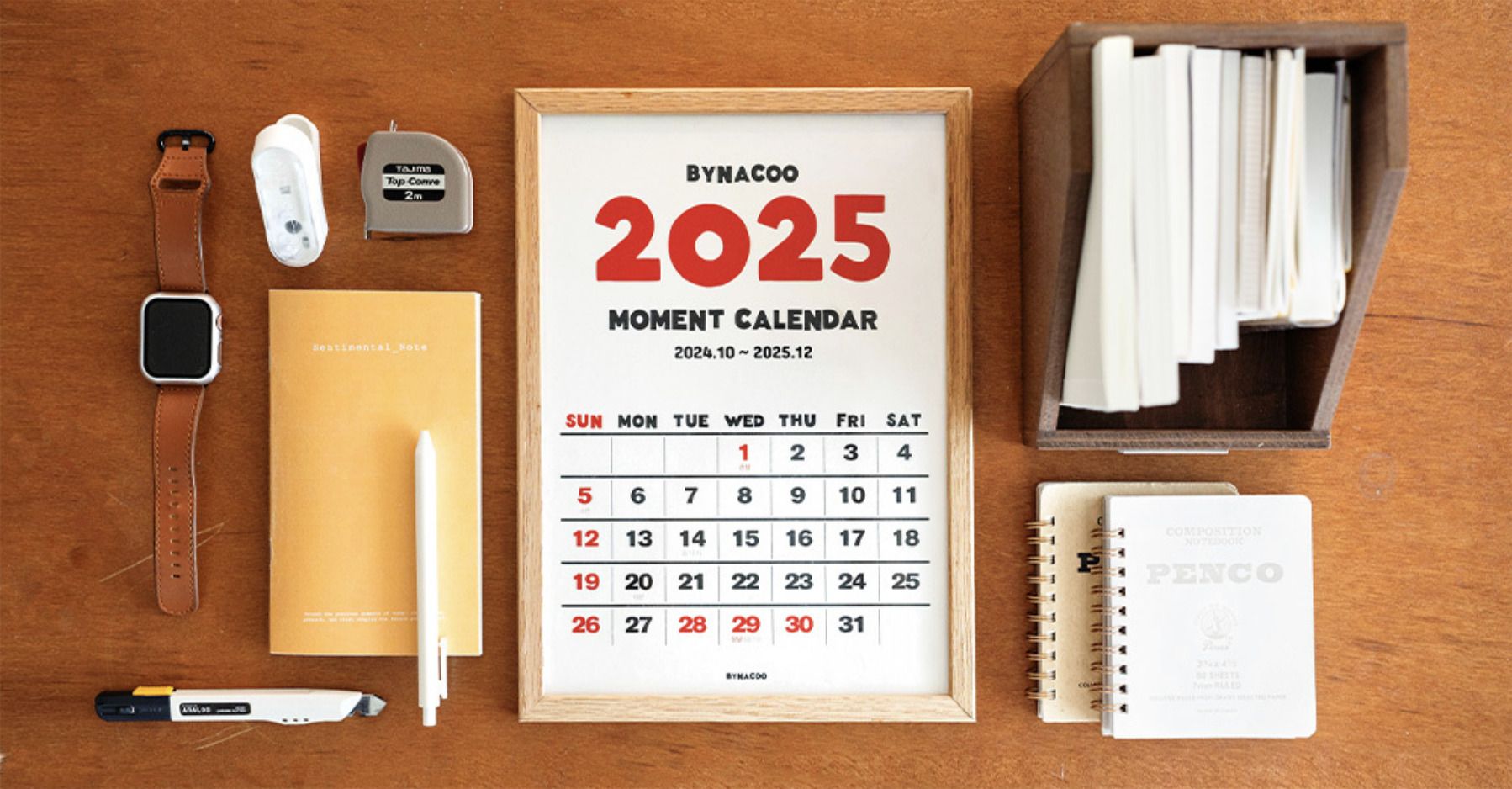 MochiThings: 2025 Moment A4 Wall Calendar Sheets