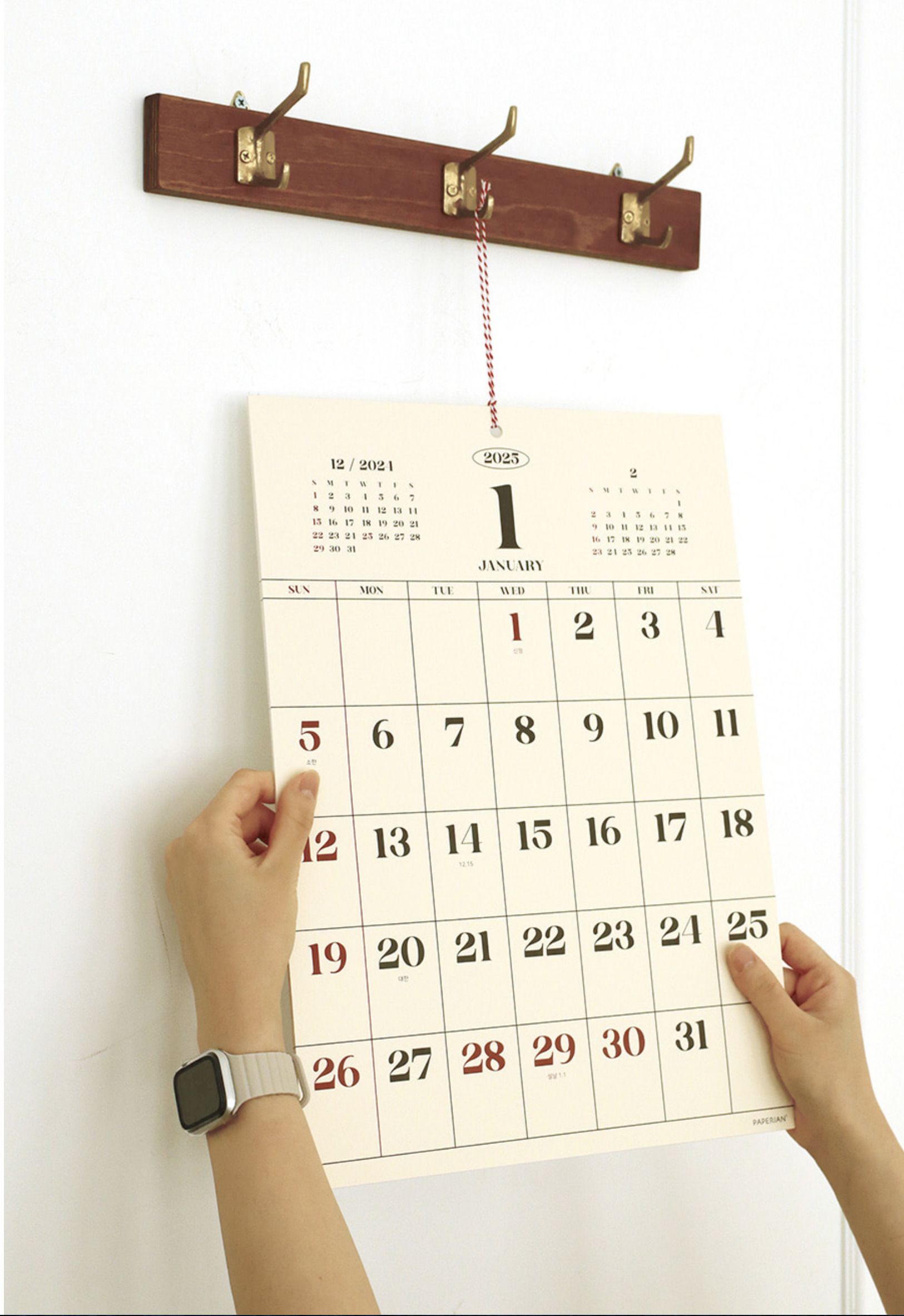 MochiThings: 2025 XL Retro Wall Calendar