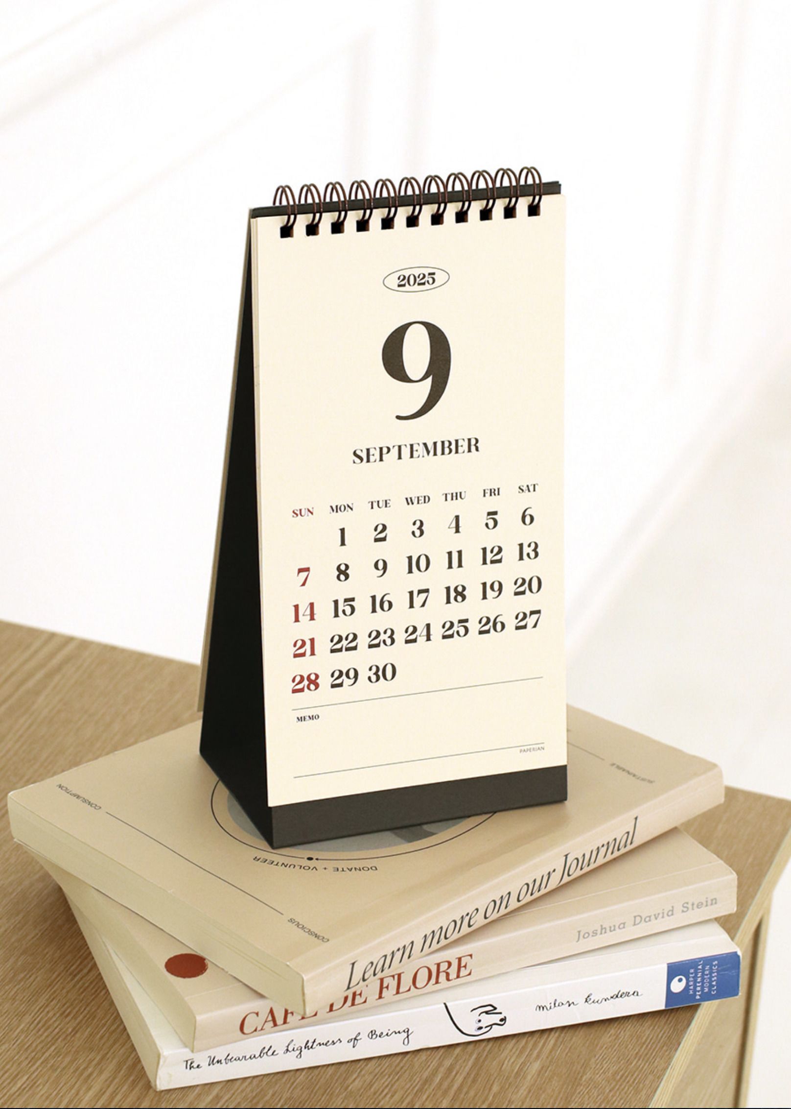 MochiThings: 2025 Retro Monthly Standing Calendar