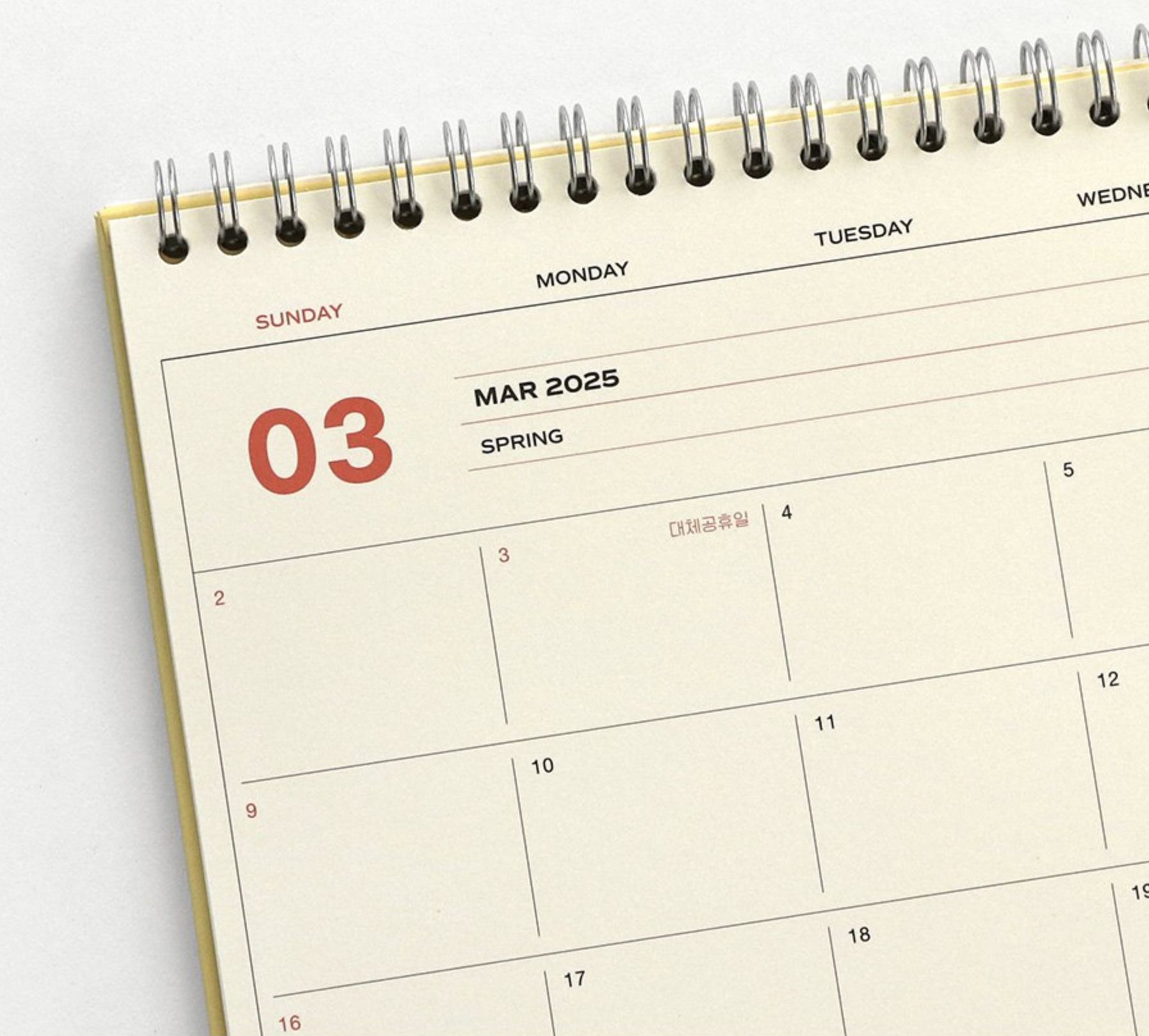 MochiThings: 2025 Flow A4 Desk Monthly Planner