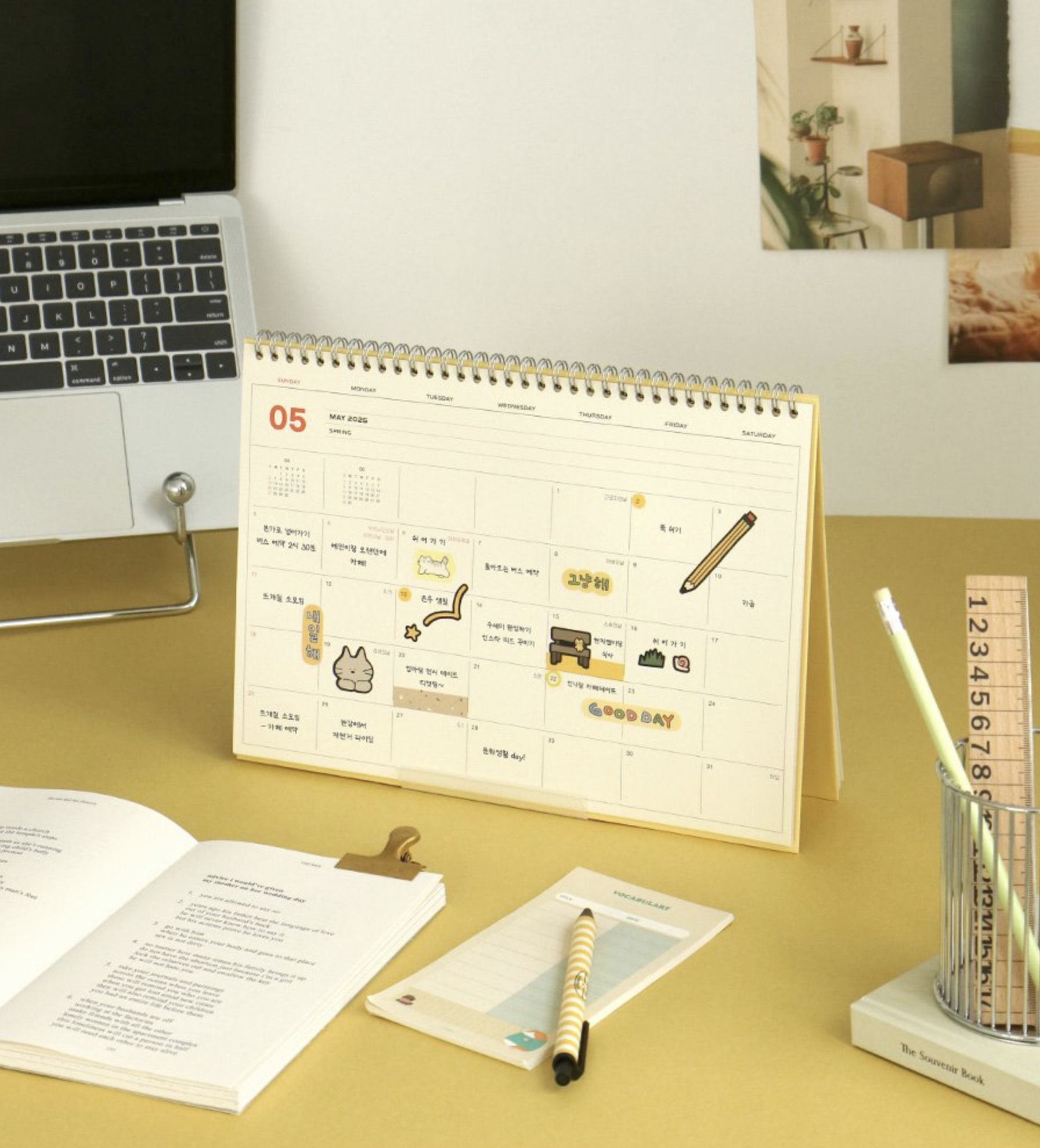 MochiThings: 2025 Flow A4 Desk Monthly Planner