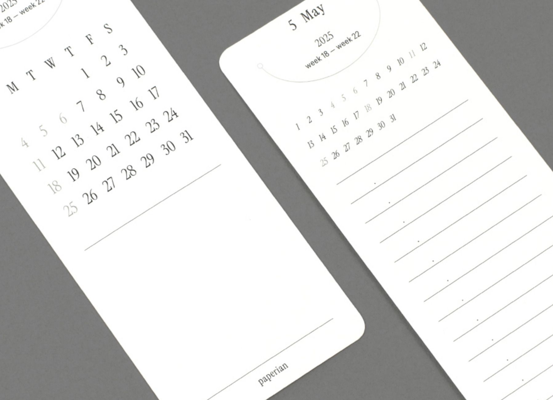 MochiThings: 2025 Calendar Bookmark Set